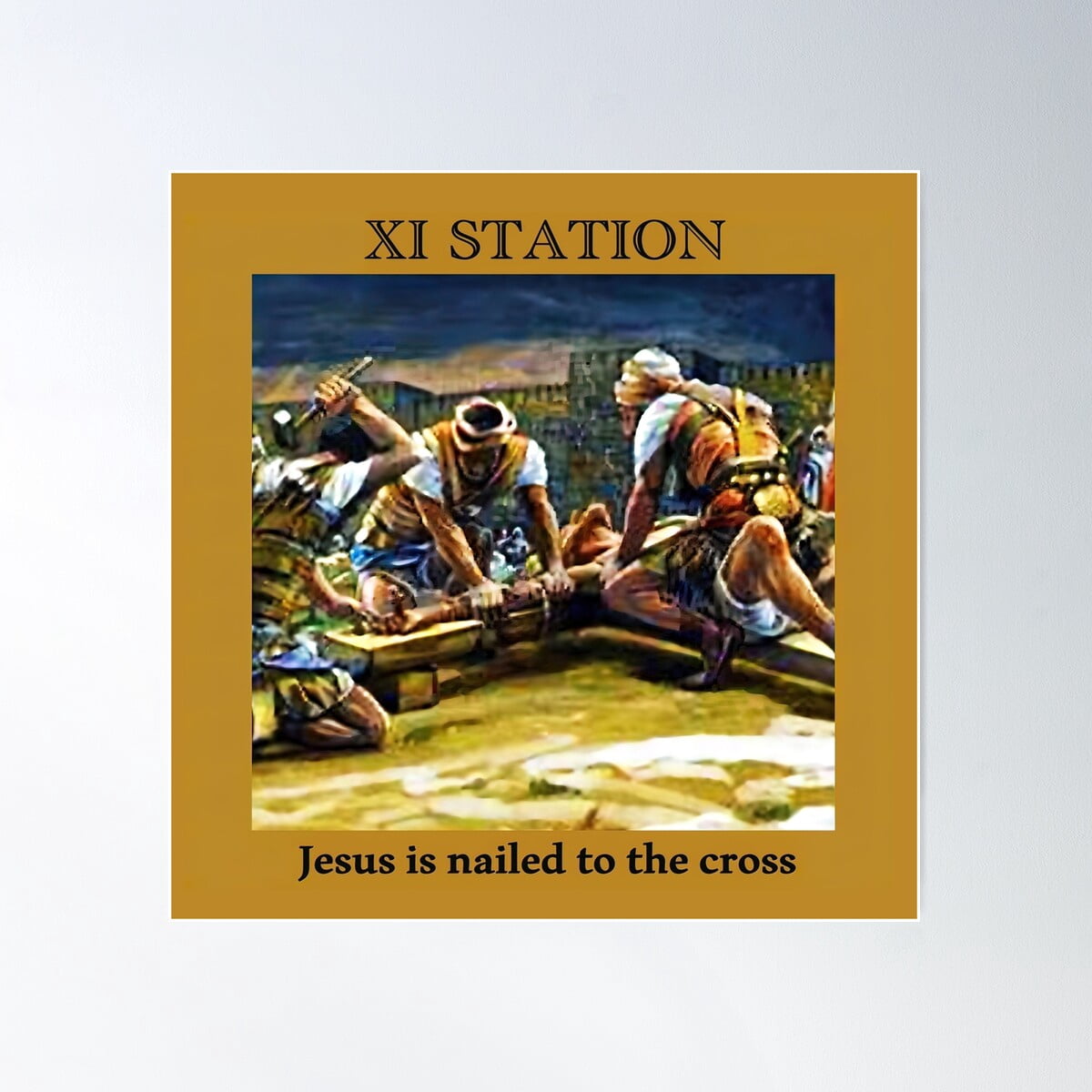 Stations Of The Cross - Via Crucis #11 Of 15 Poster Wall Art, Modern ...