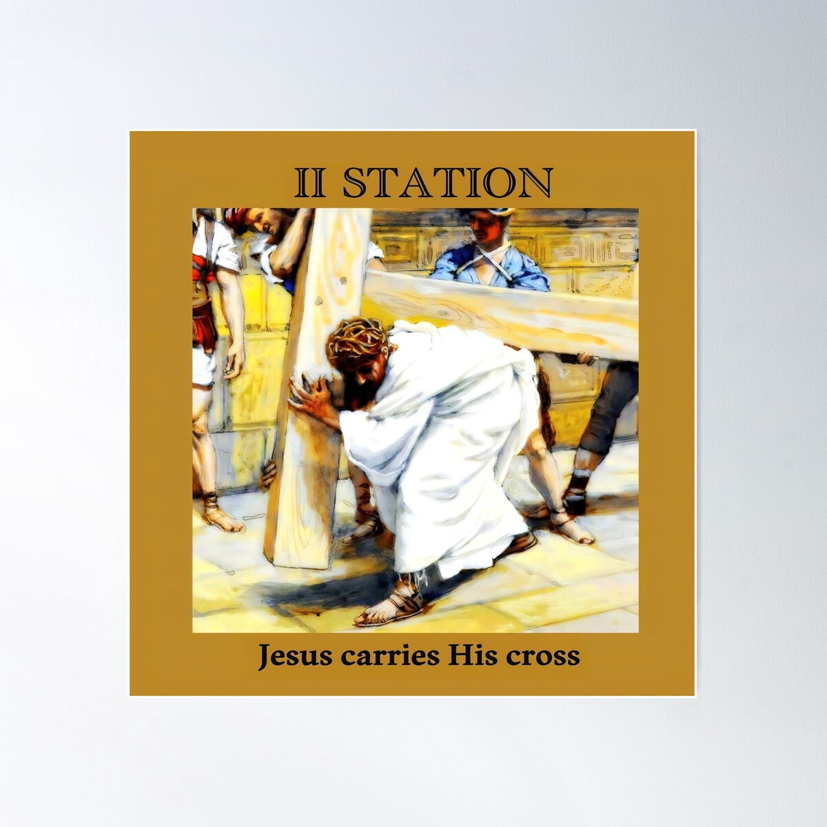 Stations Of The Cross - Via Crucis #2 Of 15 Poster Wall Art, Modern ...