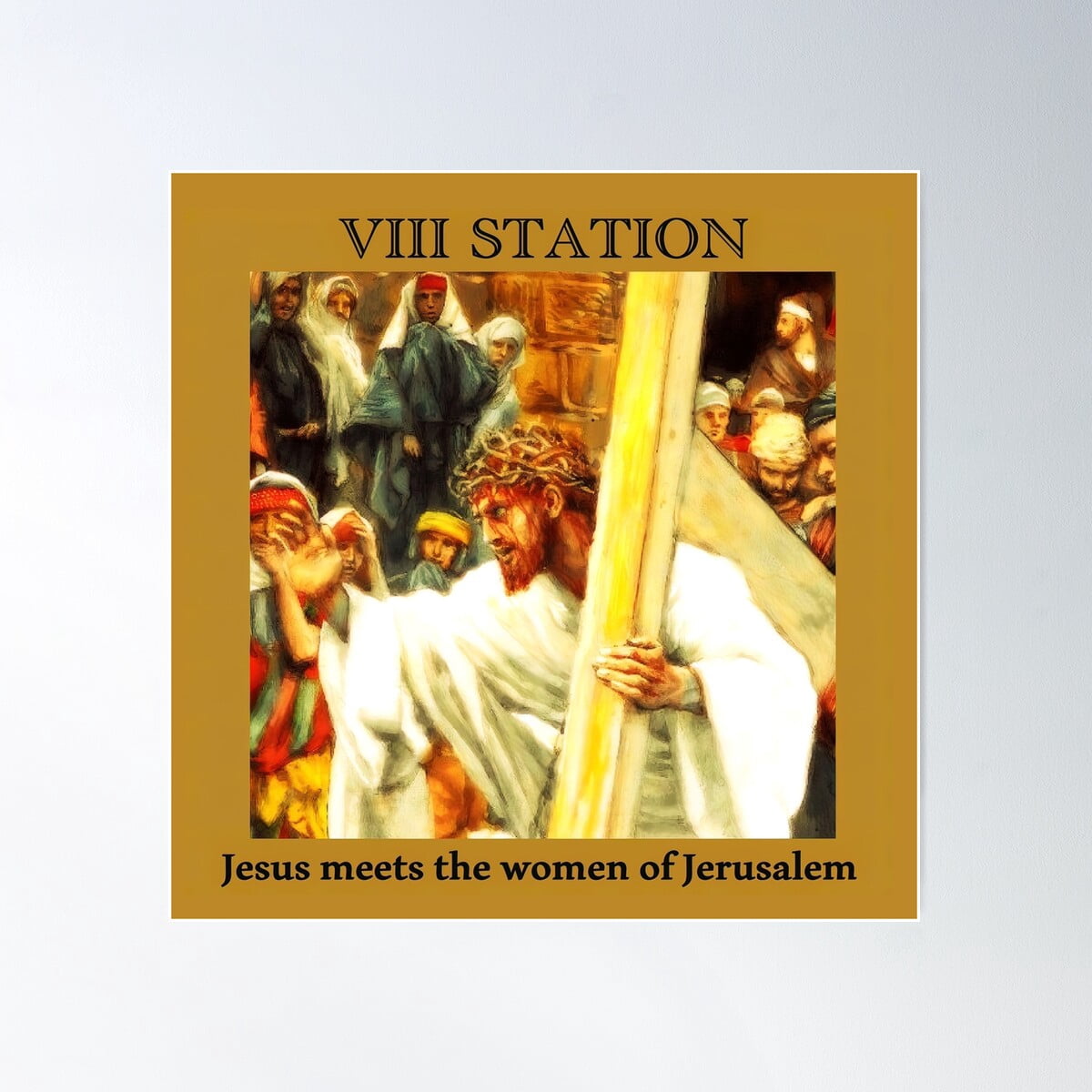 Stations Of The Cross - Via Crucis #8 Of 15 Poster Wall Art, Modern ...