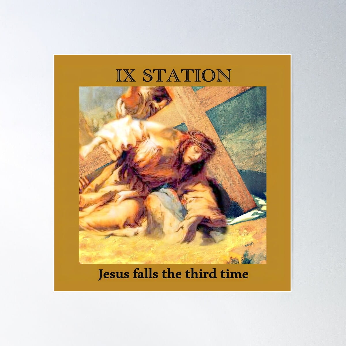 Stations Of The Cross - Via Crucis #9 Of 15 Poster Wall Art, Modern ...
