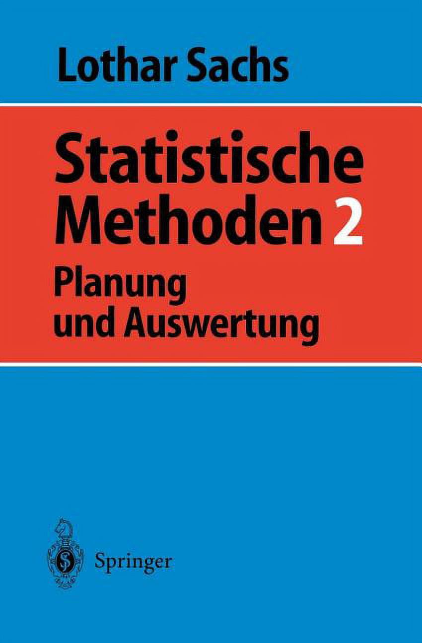 Statistische Methoden 2: Planung Und Auswertung, (Paperback) - Walmart.com