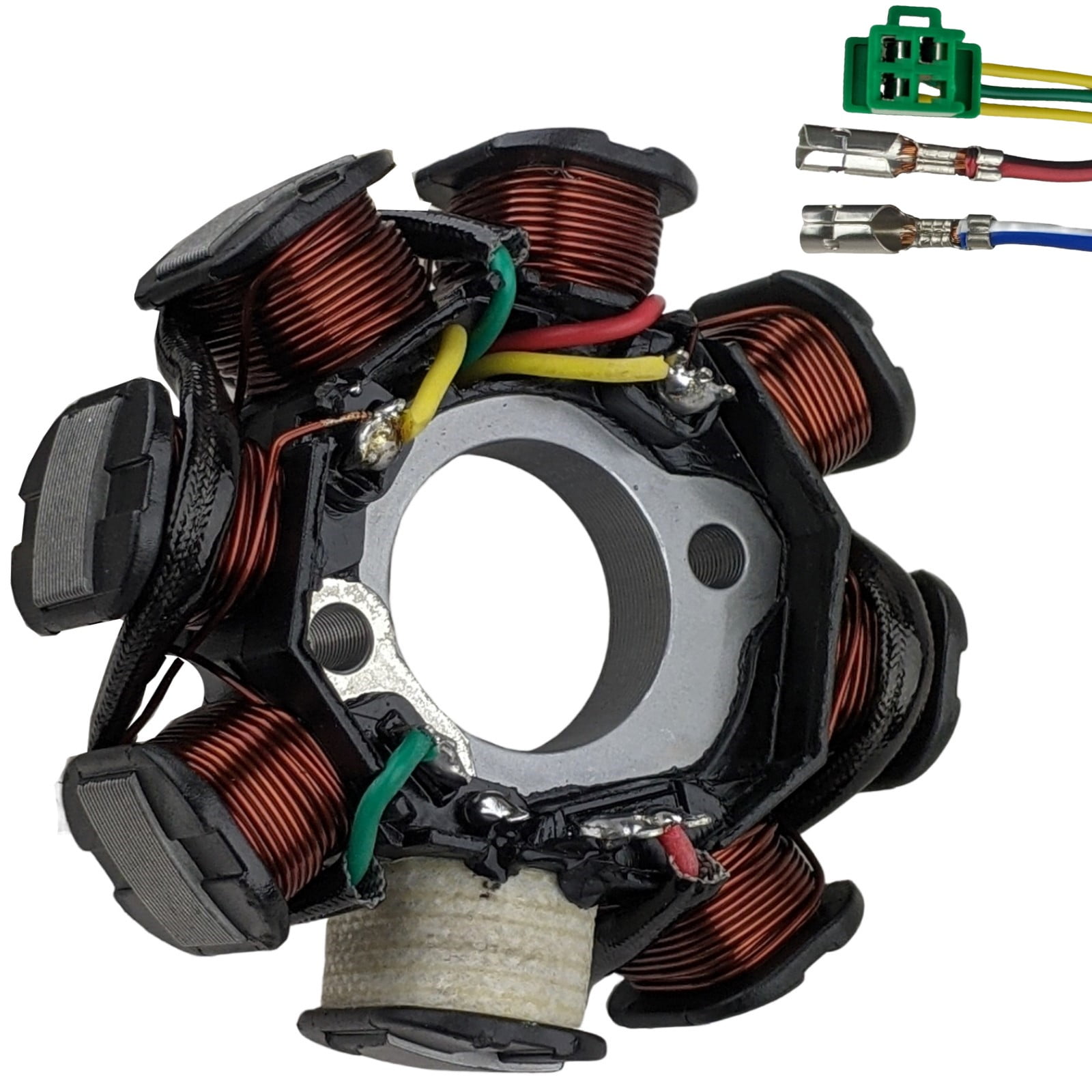 Stator Magneto - 8 Coil - 5 Wire For 50cc-150cc Scooter Mopeds GY6 ...