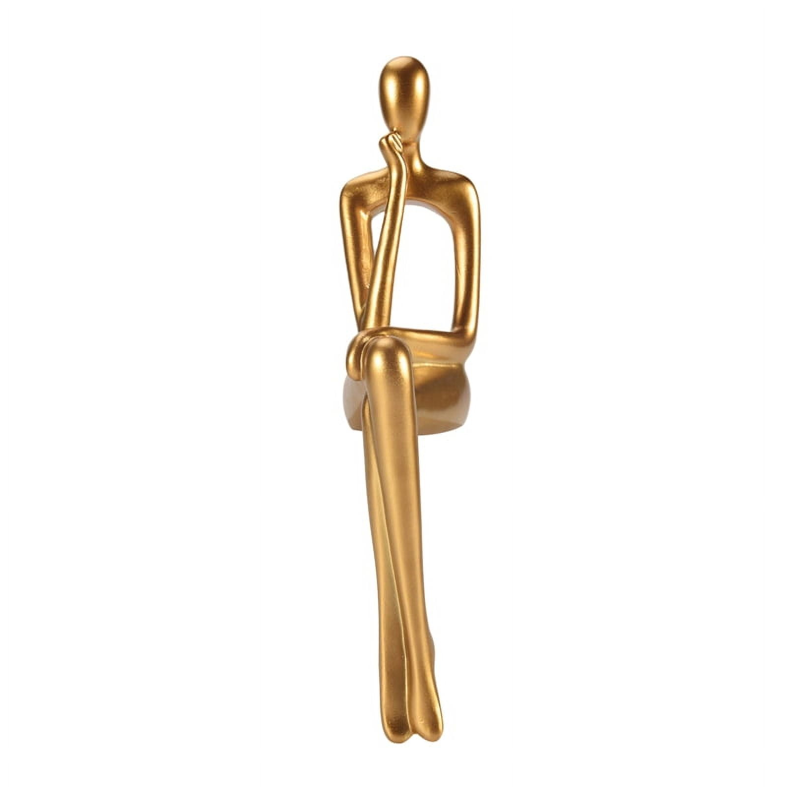 Statue Abstract Figure Sculpture Small Ornaments Resin Statue Home Gold ...