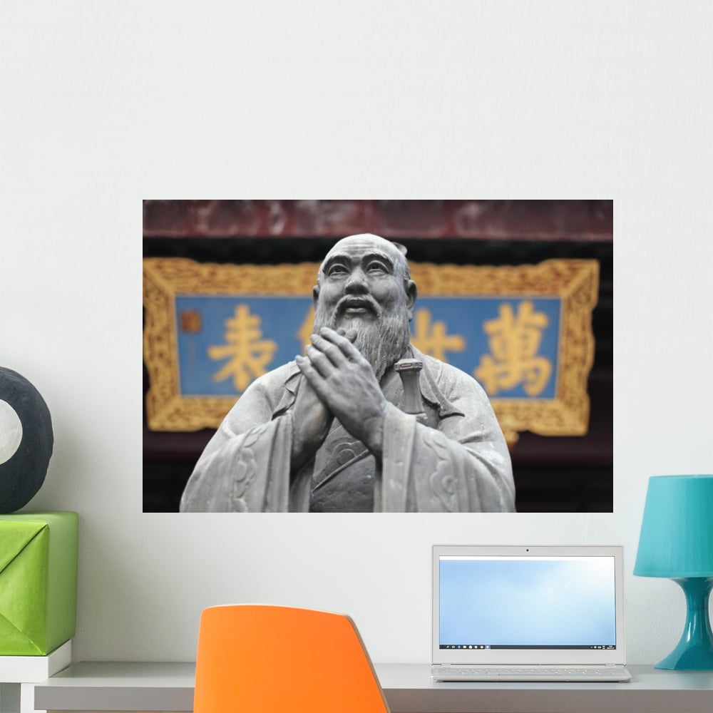 Statue Confucius Temple Shanghai Wall Mural by Wallmonkeys Peel and ...