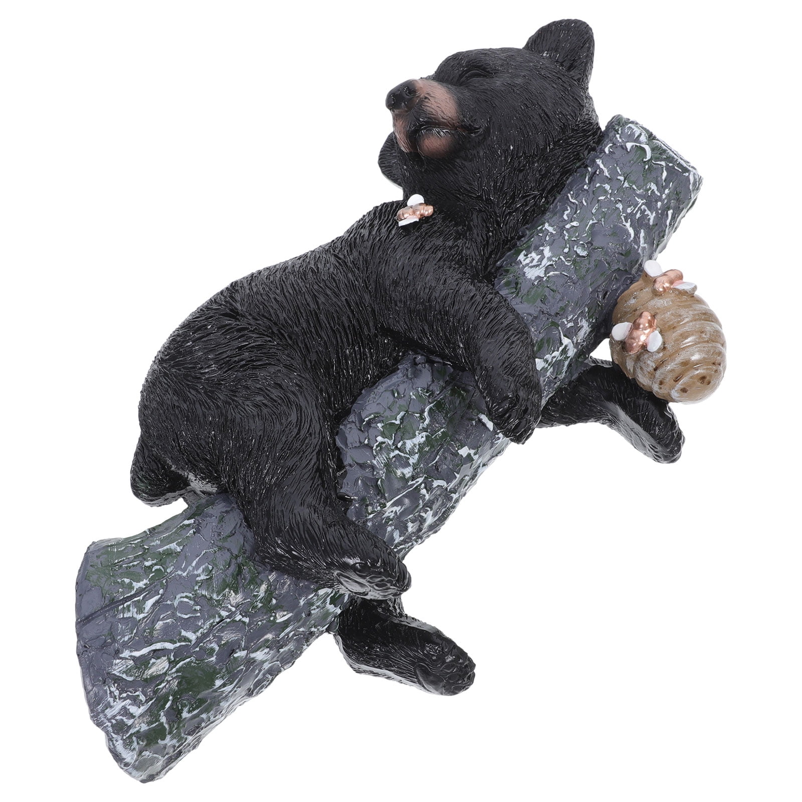 Statue Decor Garden Bear Sculpture Resin Bear Figurine Tree Outdoor ...