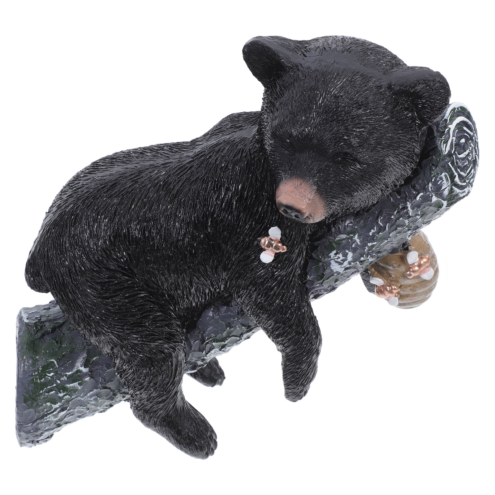 Statue Decor Garden Bear Sculpture Resin Bear Figurine Tree Outdoor ...