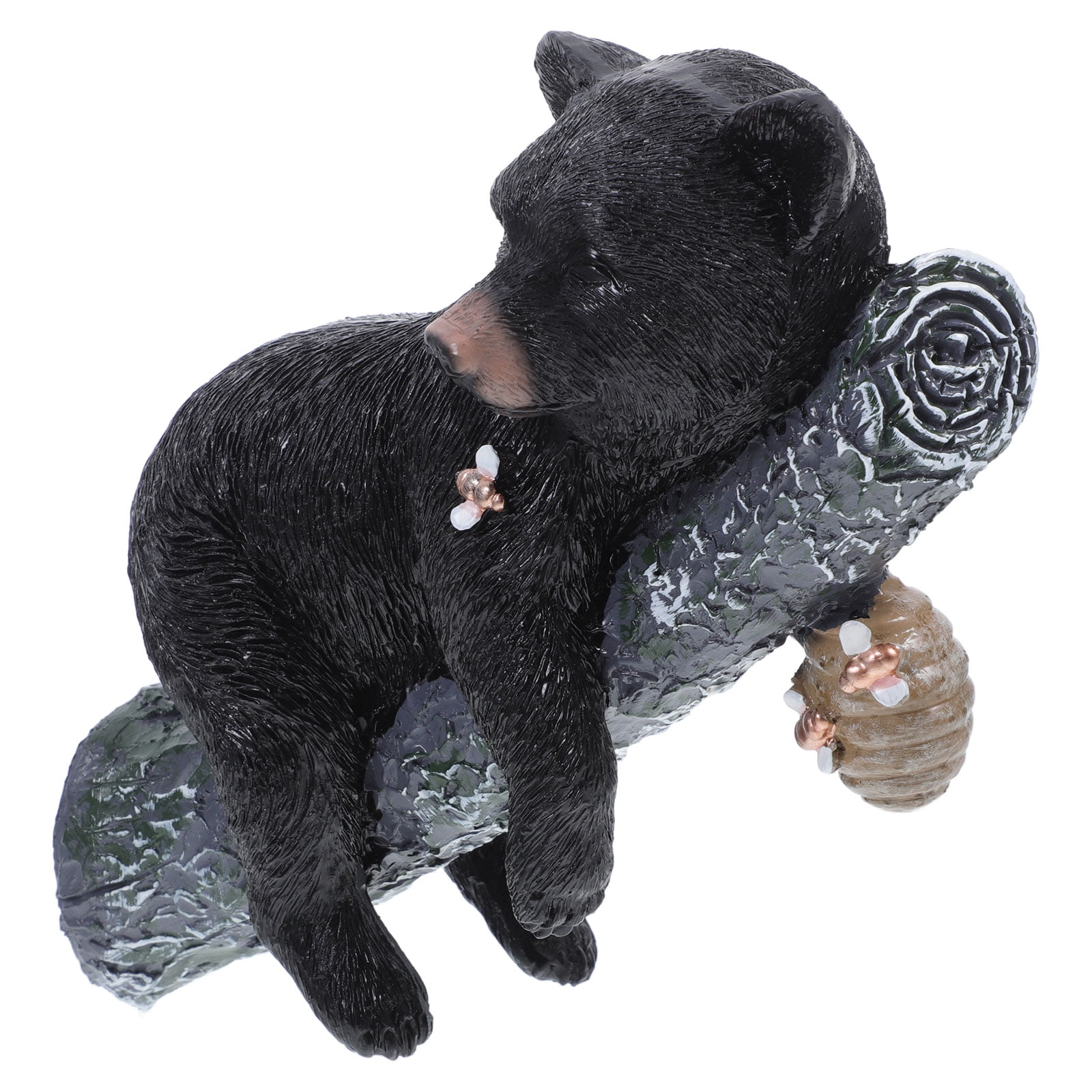 Statue Decor Garden Bear Sculpture Resin Bear Figurine Tree Outdoor ...