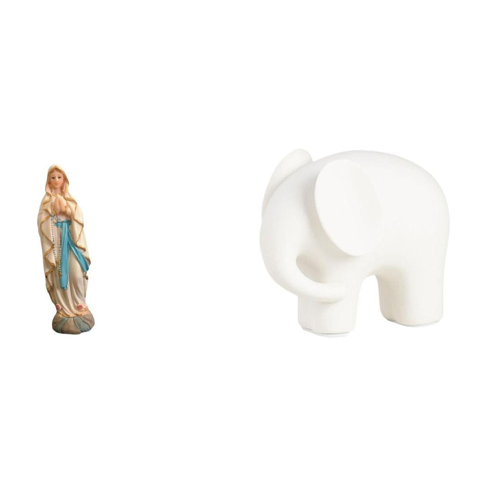 Statue Elephant Virgin Mary Figurine Ceramic Resin Material Religious ...