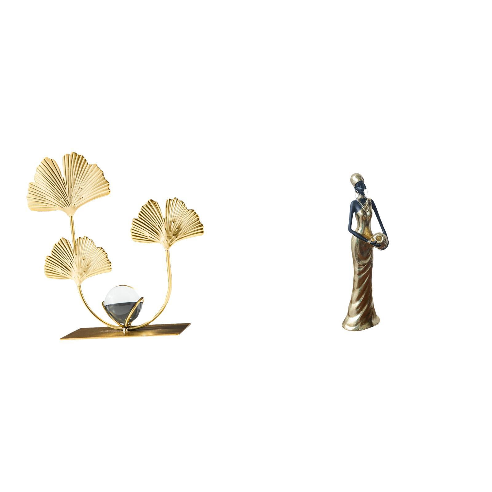 Statue Figurine Metal Flowers African Tribal Lady Unique Iron Material ...