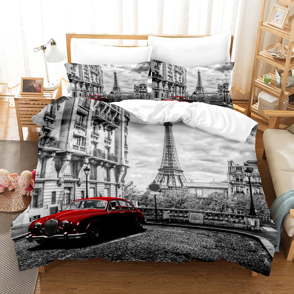 Statue of Liberty/Eiffel Tower/Tower Bridge Comforter Set Famous City ...