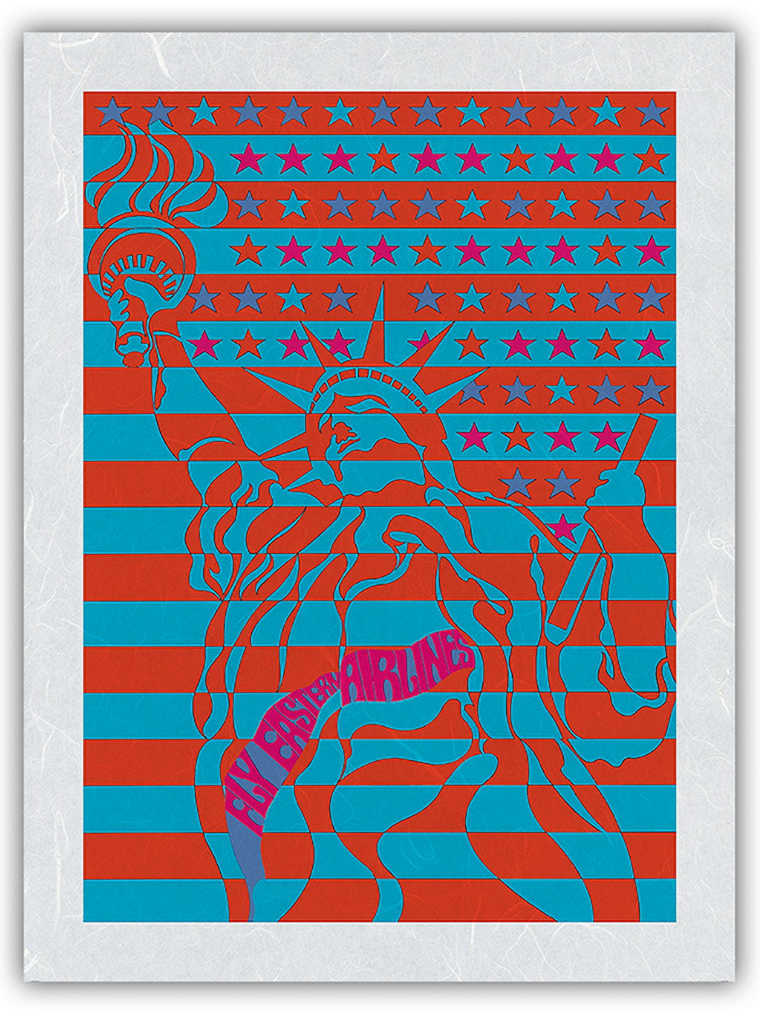 Statue of Liberty New York - Fly Eastern Airlines - Psychedelic Art ...
