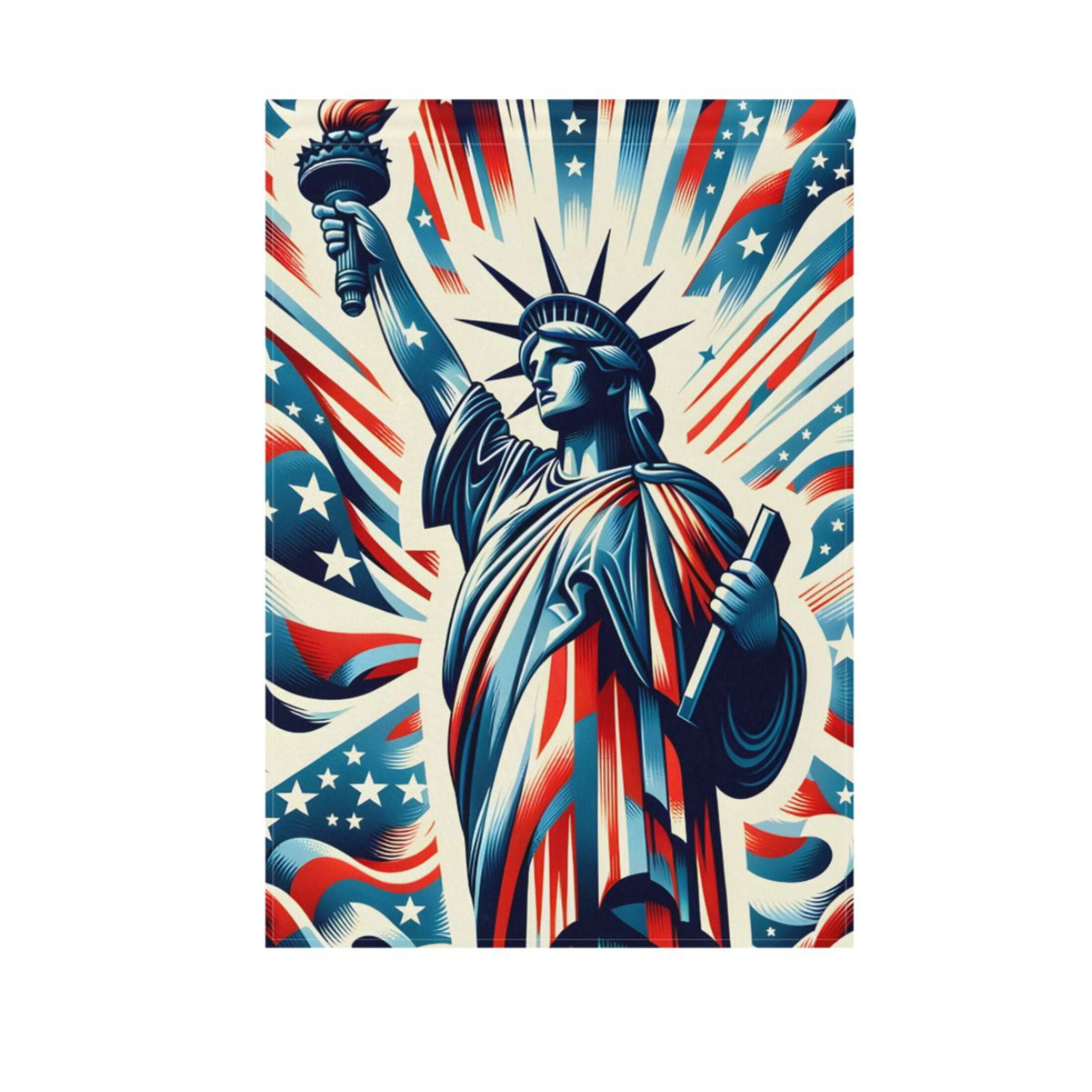 Statue Liberty with America Flat Garden Flag 28"x40" Double-Sided Yard ...