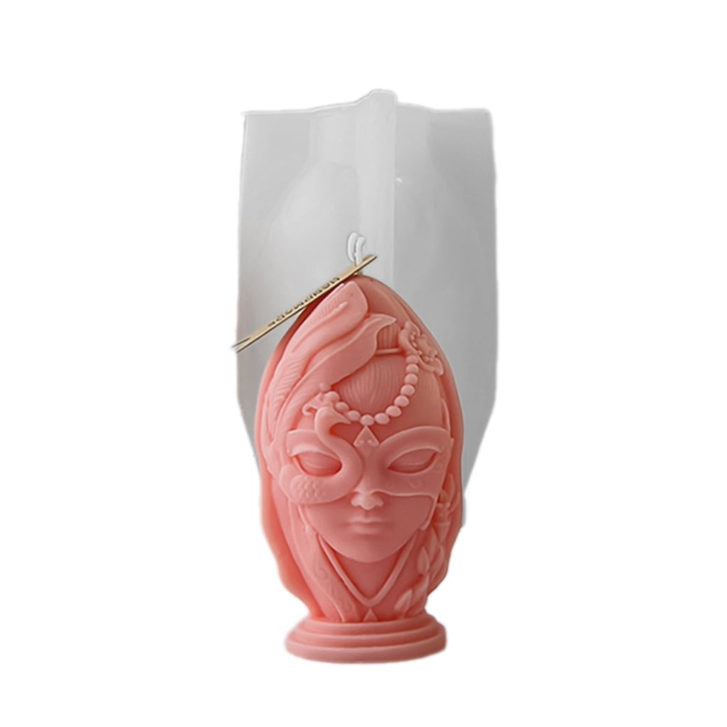 Statue Moulds Mold Silicone Candle Mold Beauty Face Shape Silicone ...