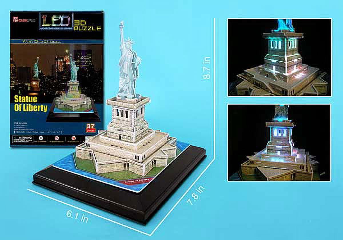 Statue Of Liberty 3D Puzzle With Base & Lights - Walmart.com
