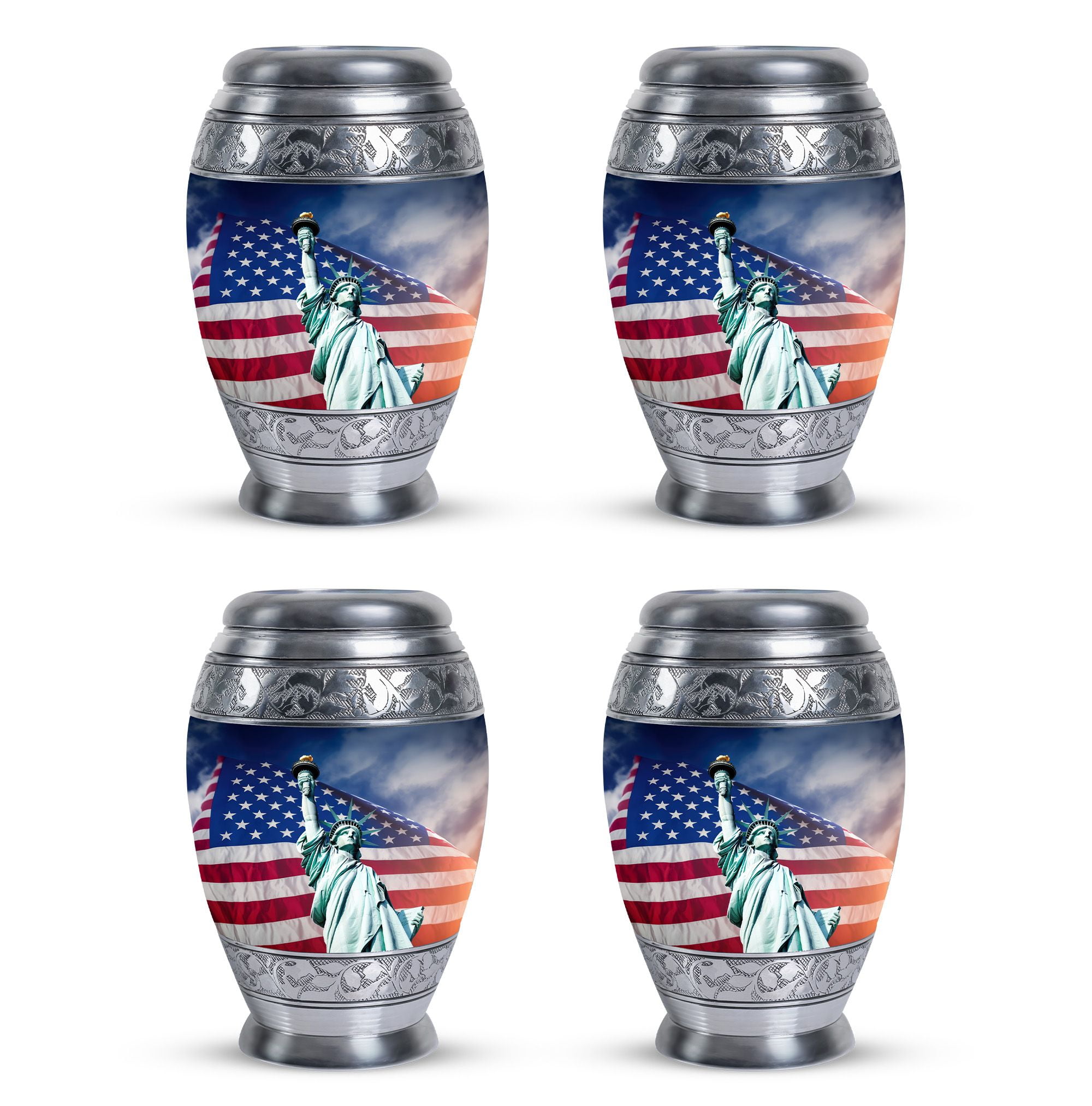Statue Of Liberty American Flag Ash Cremation For Human Ashes - Funeral ...