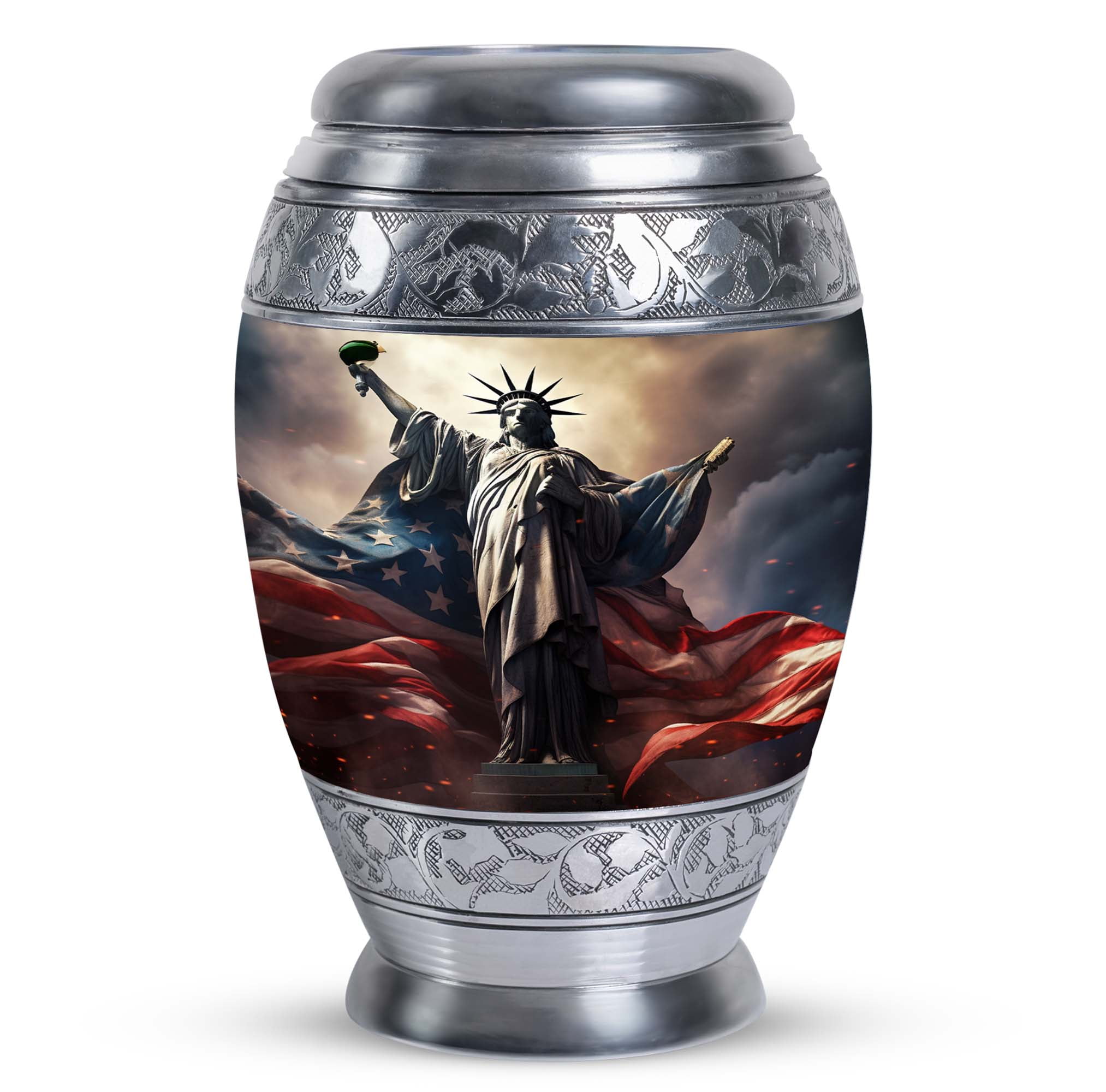 Statue Of Liberty & American Flag Funeral Urns For Human Ashes Adult ...