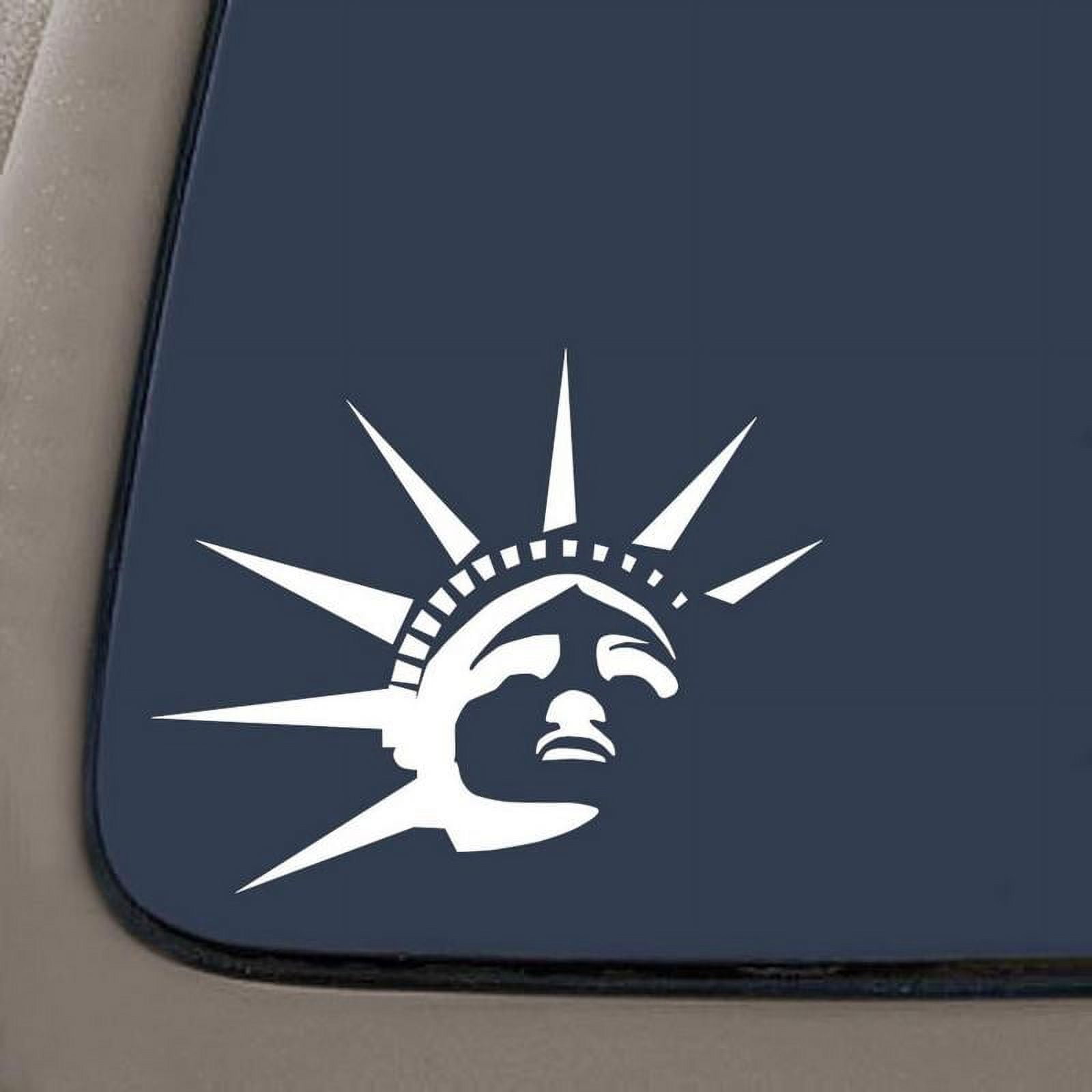 Statue Of Liberty Decal | 5.5-Inches Wide | White Vinyl Decal | Car ...