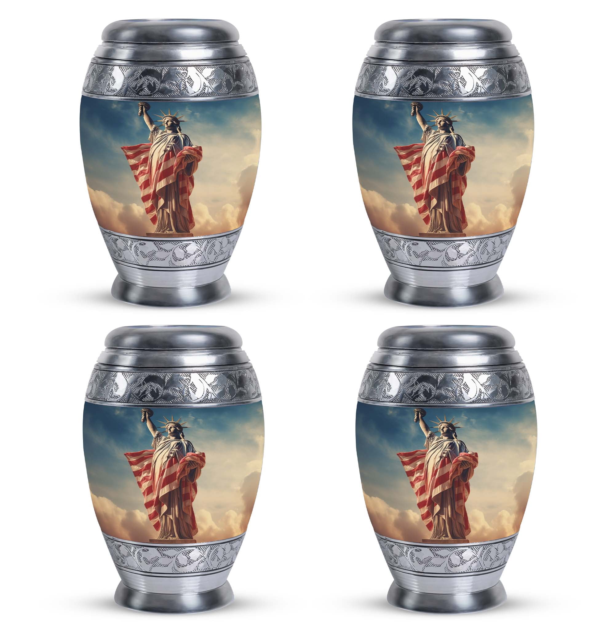 Statue Of Liberty Draped American Flag Burial Urns For Cremated Remains ...