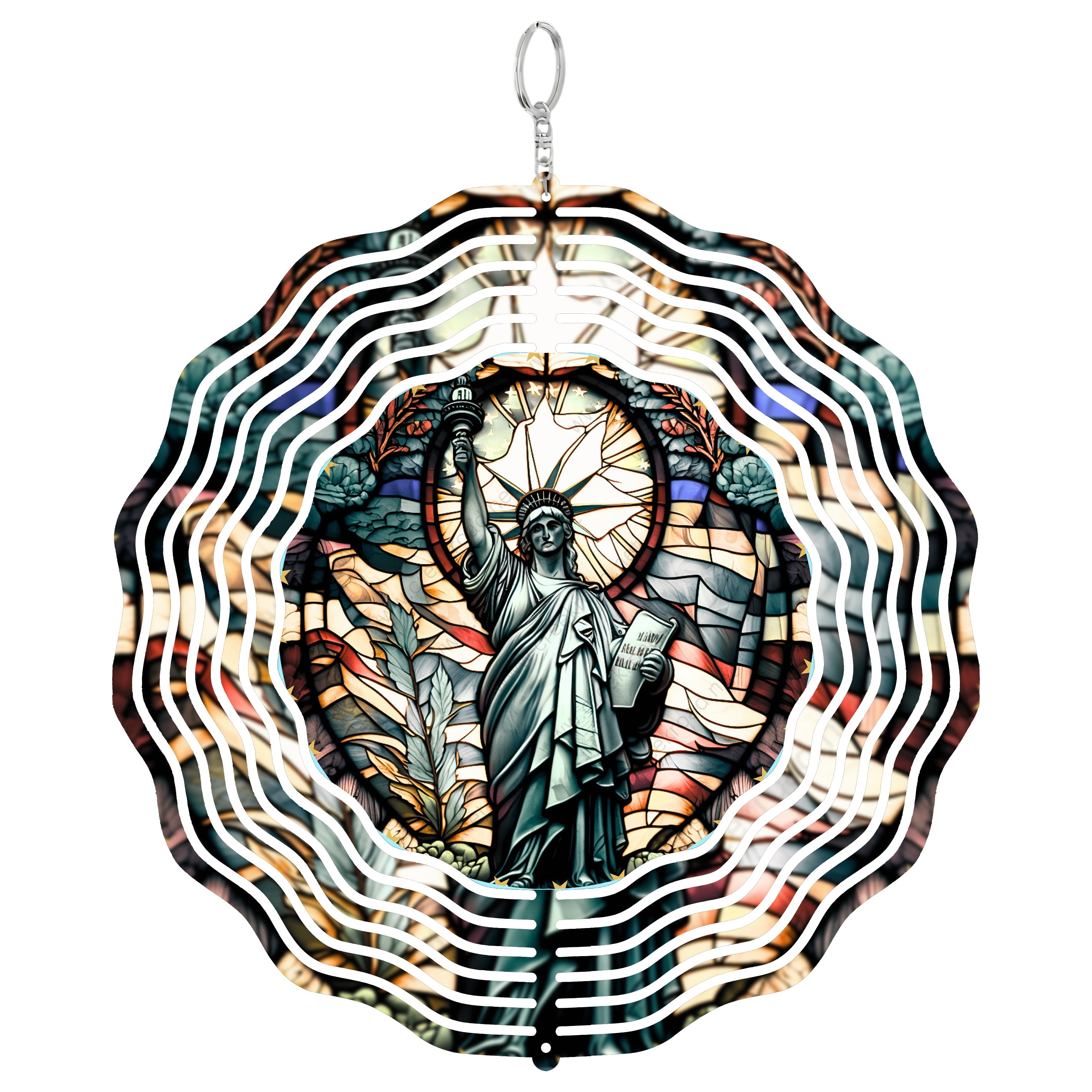 Statue Of Liberty NYC Symbol 3D Wind Spinner Aluminum Metal American ...