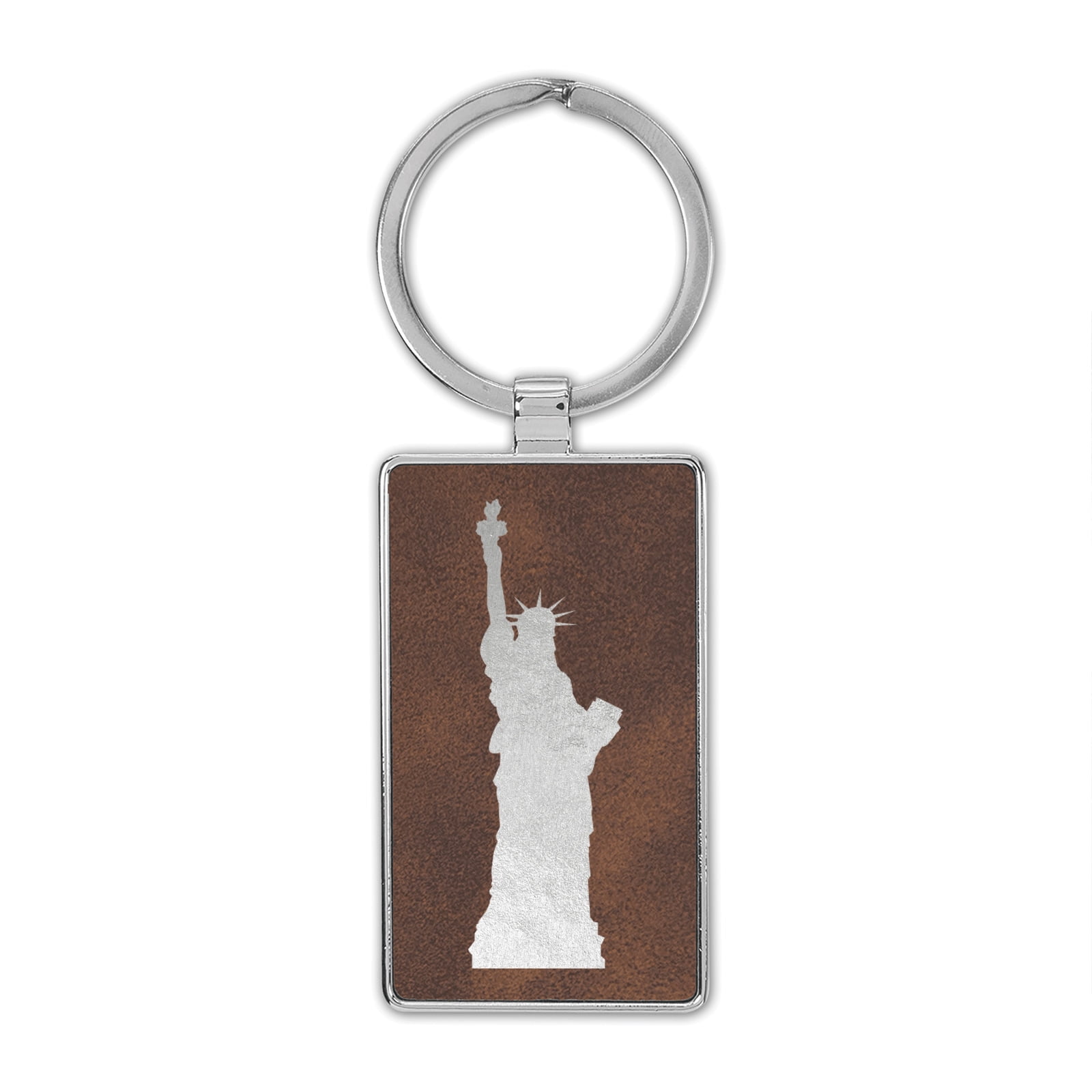 Statue Of Liberty Premium Leatherette Keychain usa freedom lady ...