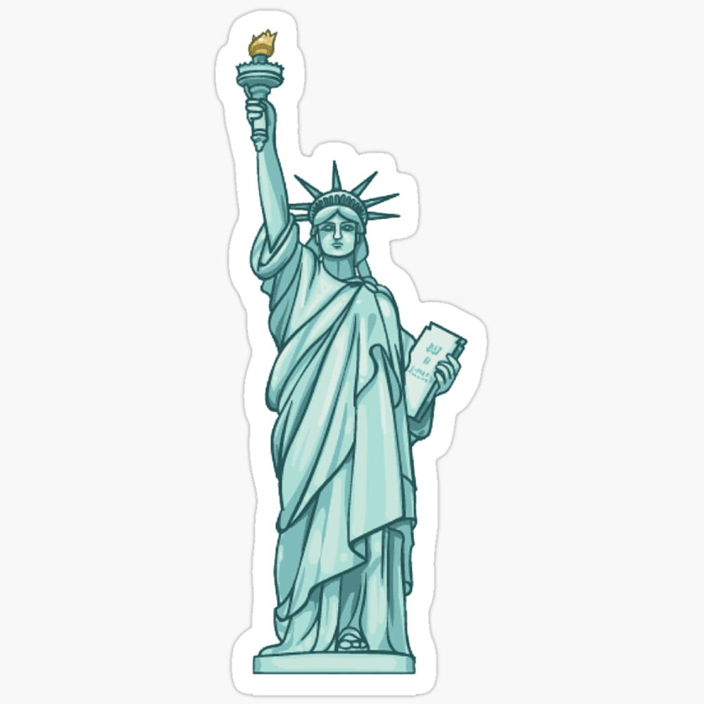 Statue Of Liberty Sticker Phone Decal Water Bottle Stickers Car Decals ...