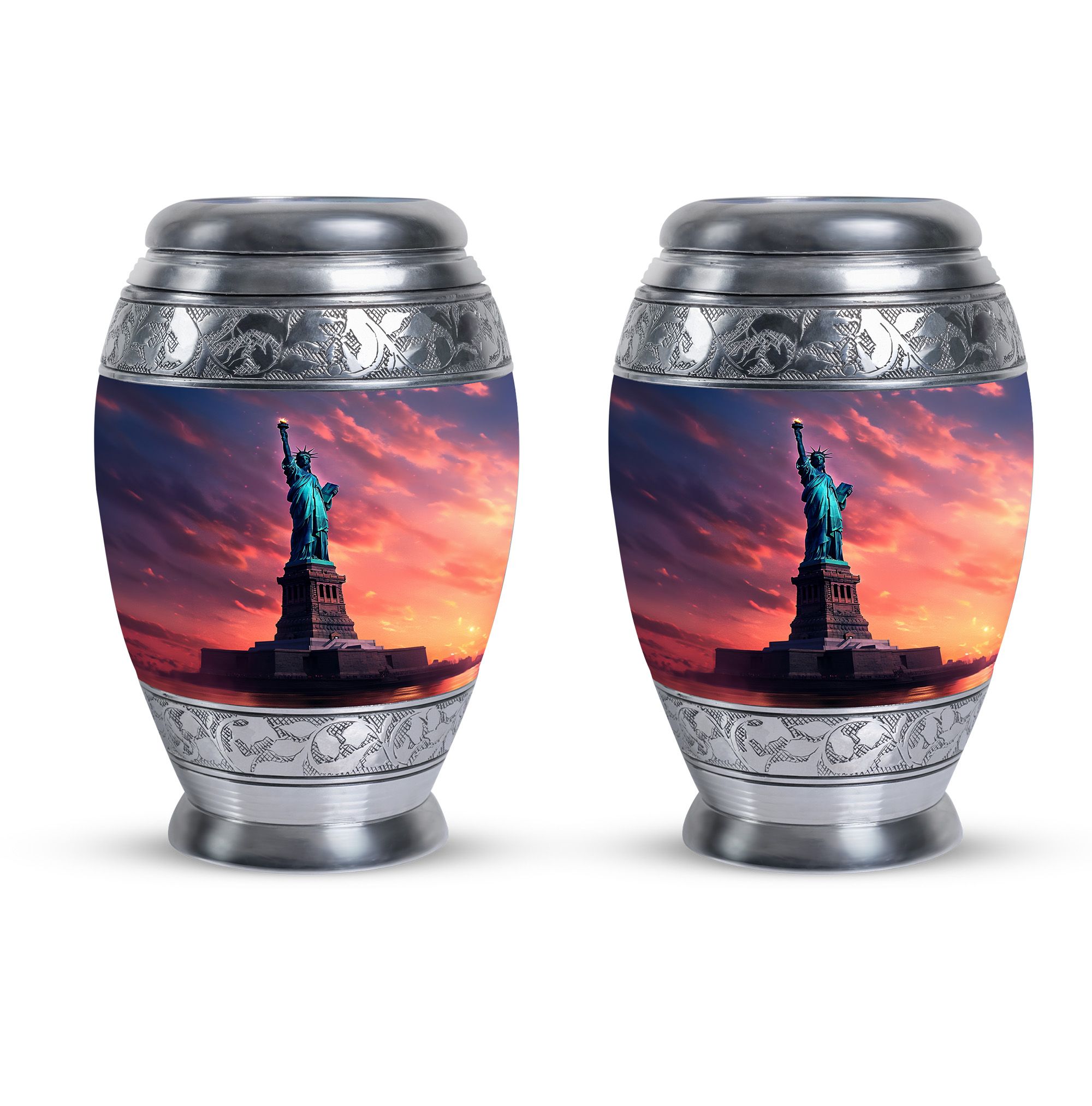 Statue Of Liberty Sunset Funeral Urns For Human Ashes Adult - Cremation ...