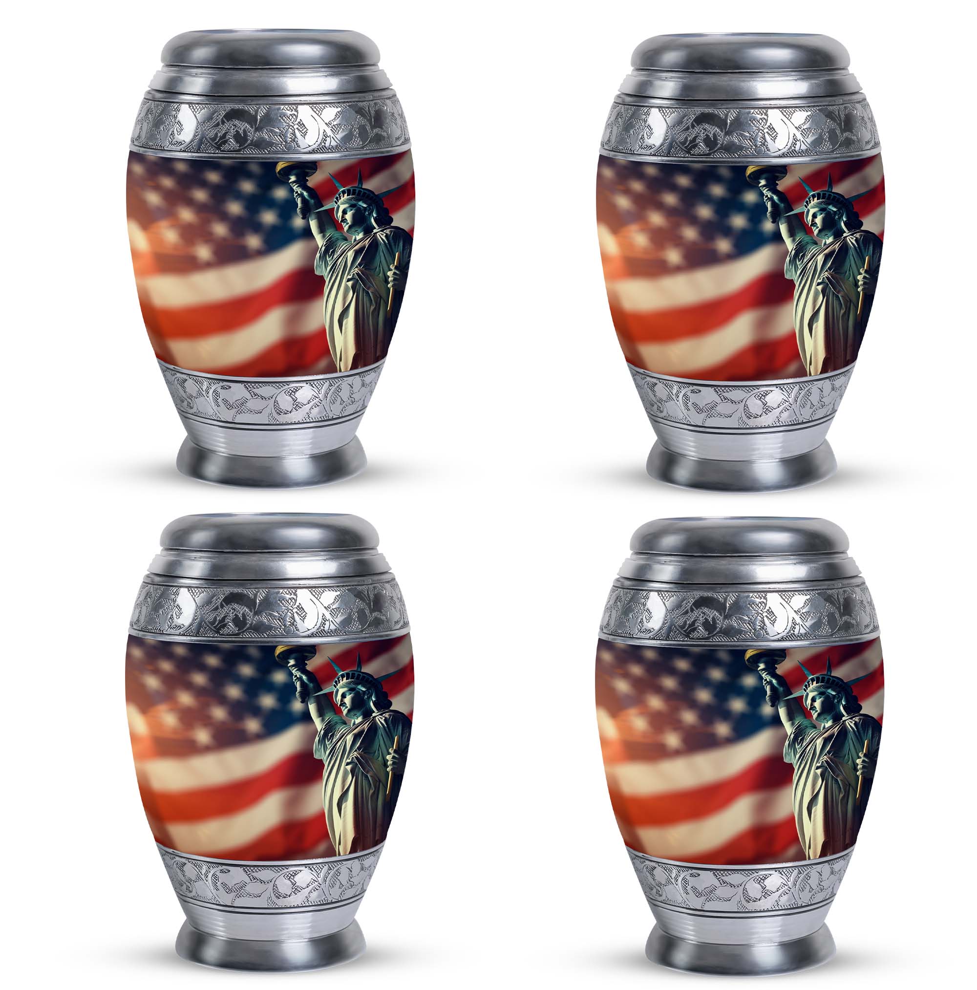 Statue Of Liberty With Flag Adult Urns For Men - Mini Urns For Ashes ...