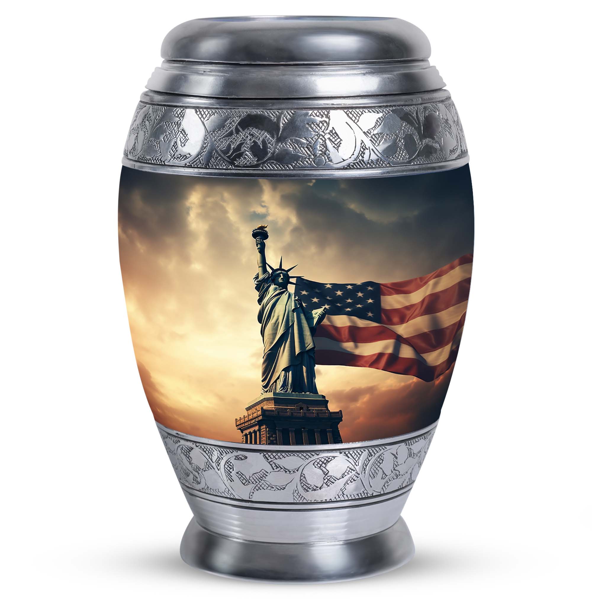 Statue Of Liberty With Flag Funeral Urns For Human Ashes Adult - Small ...