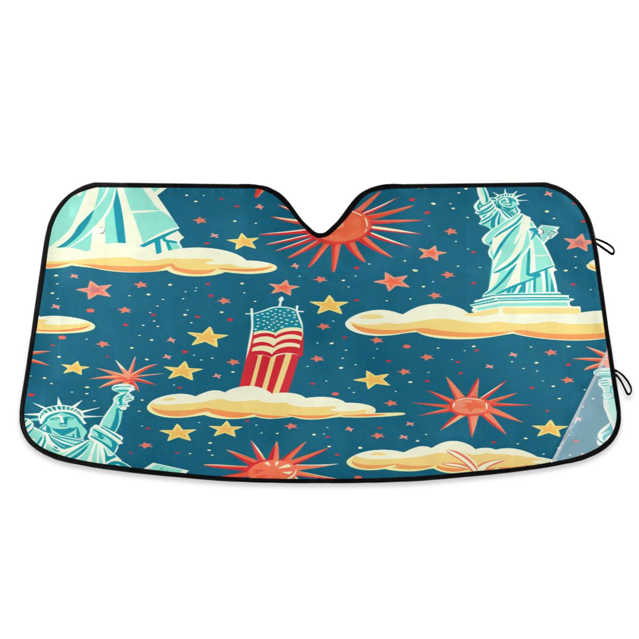 Statue with Sky Elements Windshield Sun Shade Automobile Visor ...