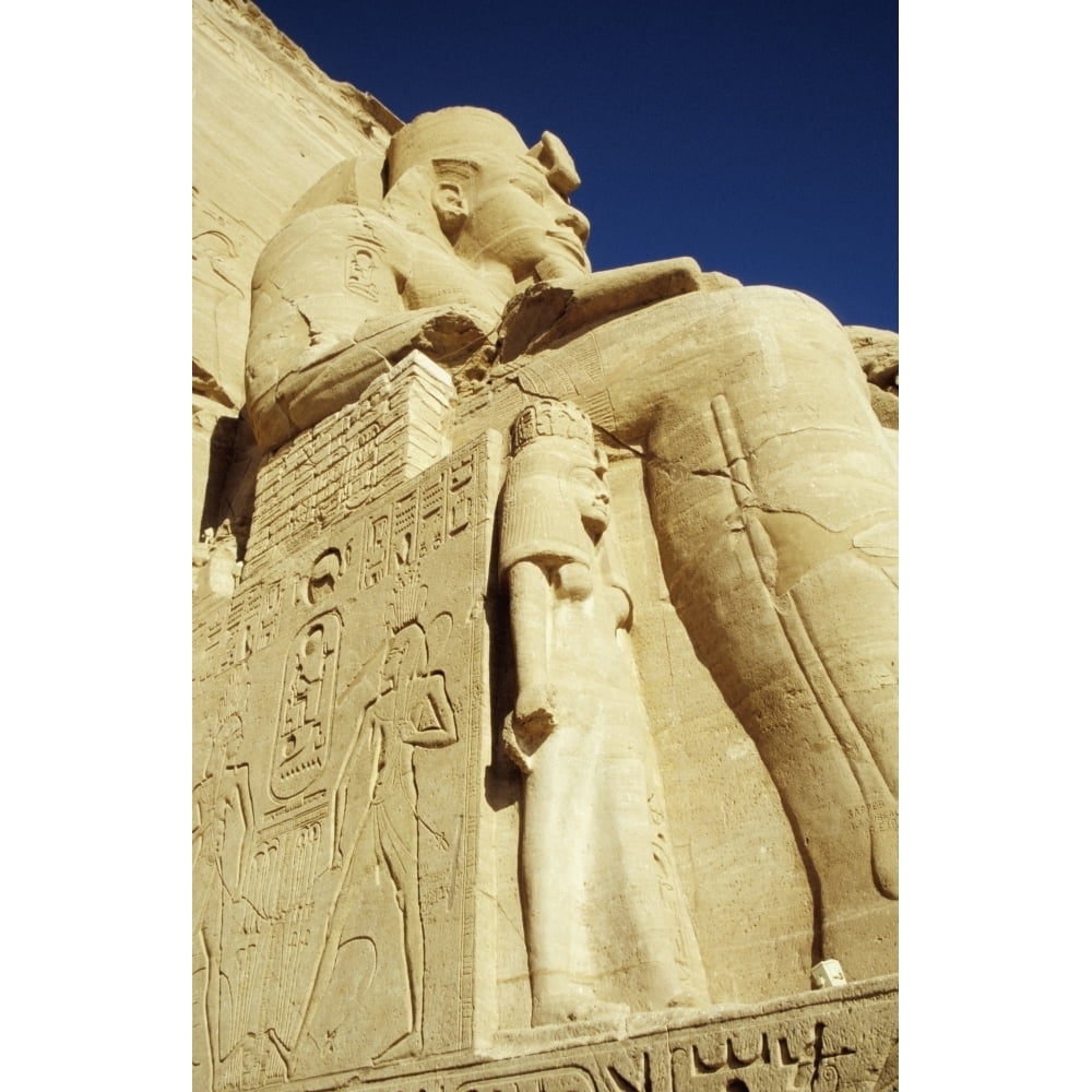 Statue Of Ramses Ii And Wife At Great Temple Of Ramses Ii Abu Simbel ...