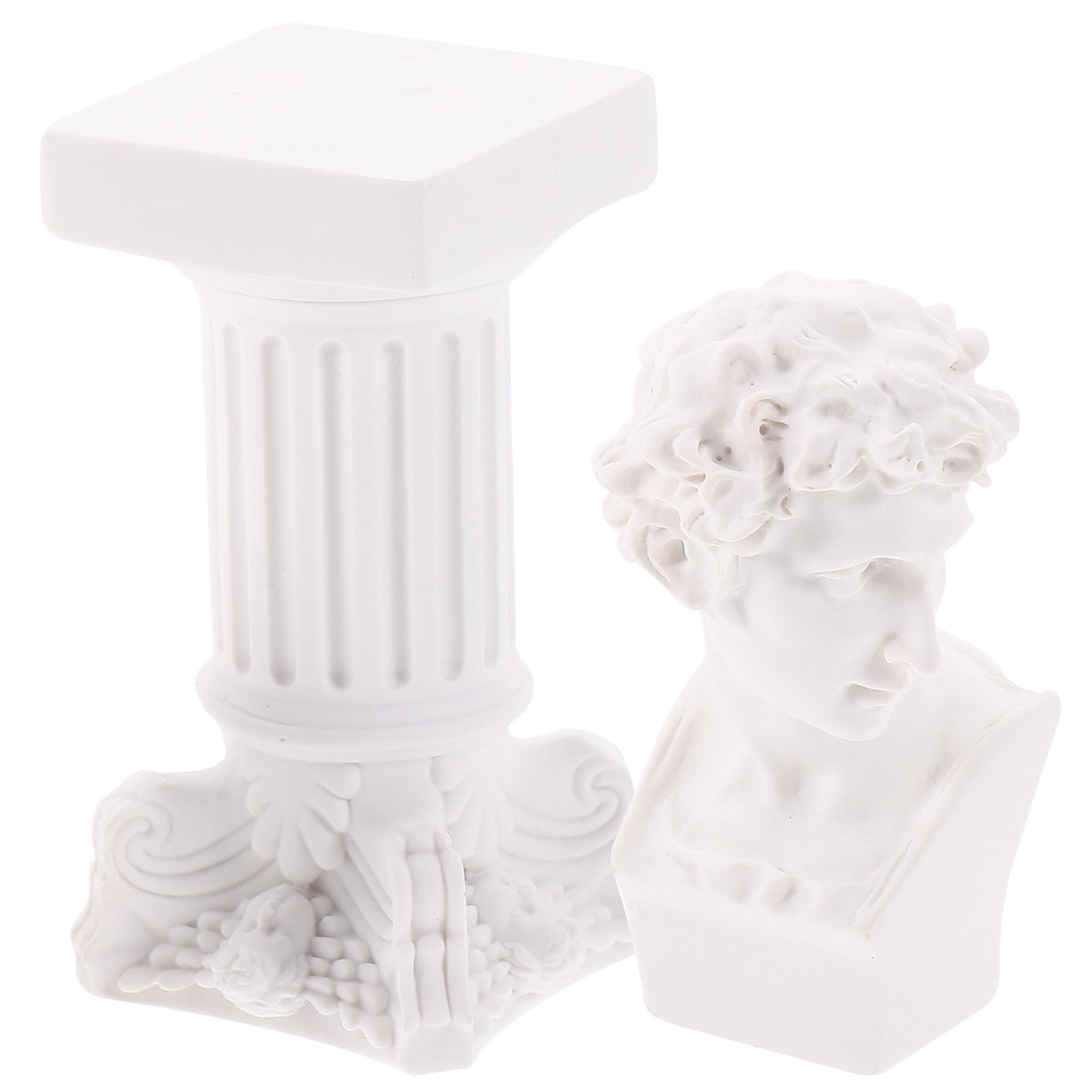 FUEENIRVA Decorative Columns Roman Column Statue Resin Sculpture Indoor ...