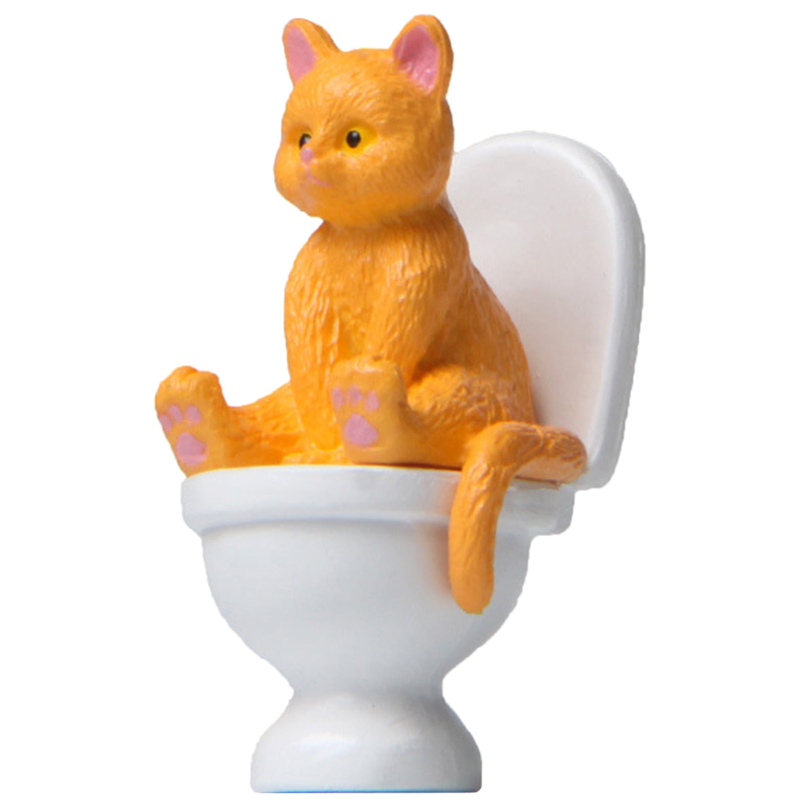 On Toilet Statue Garden Miniatures Ornament Landscape Figurine Home ...