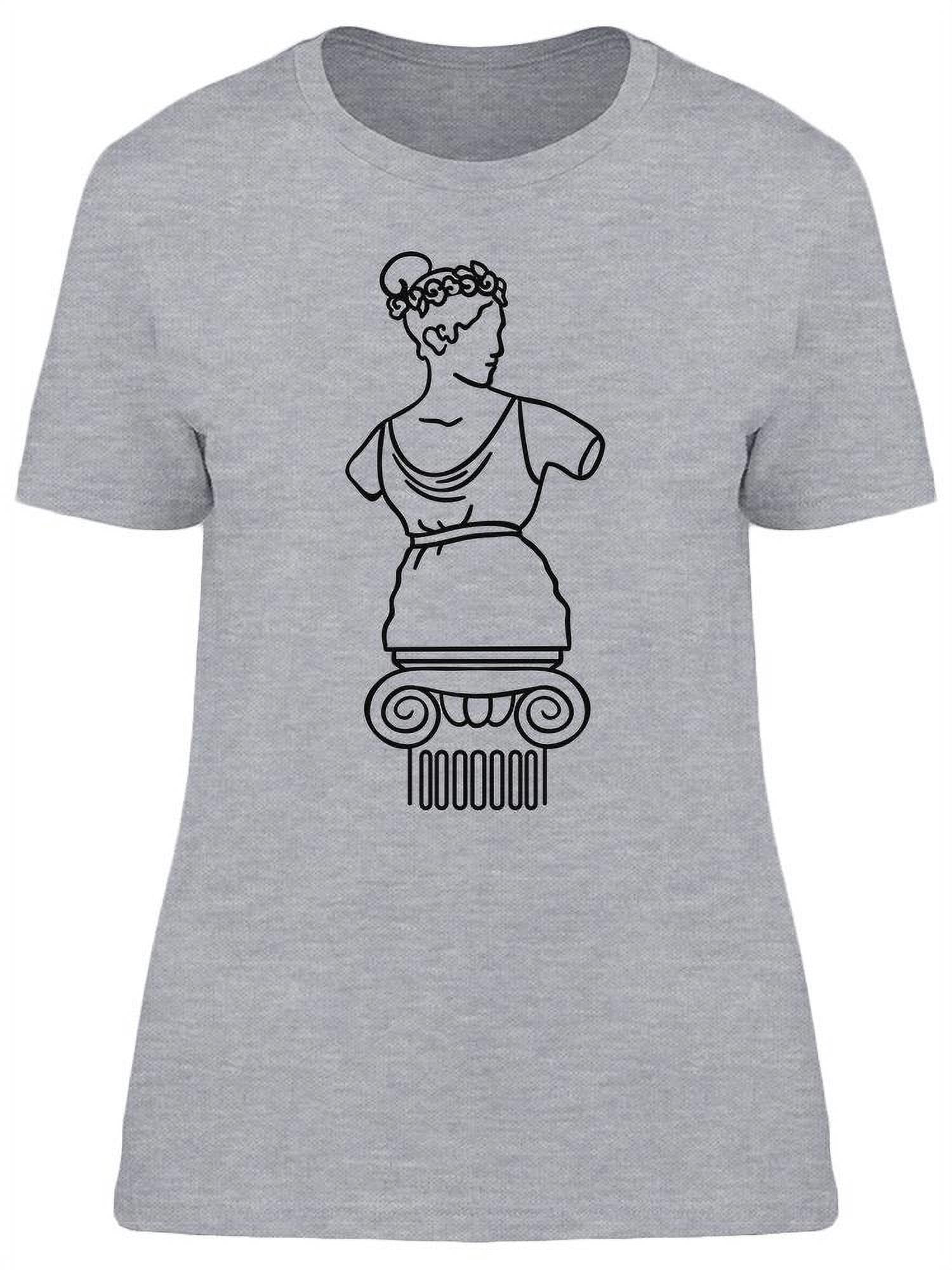 Statue Outline Design T-Shirt Women -Image by Shutterstock, Female ...