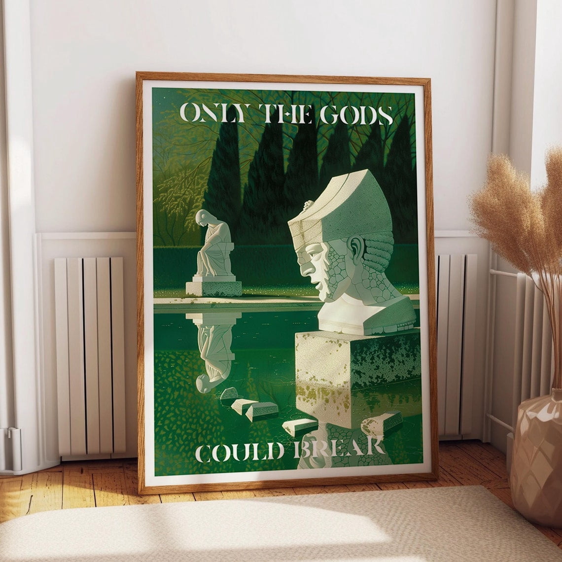 Statue Reflection Poster - "Only The Gods Could Break" Inspirational ...