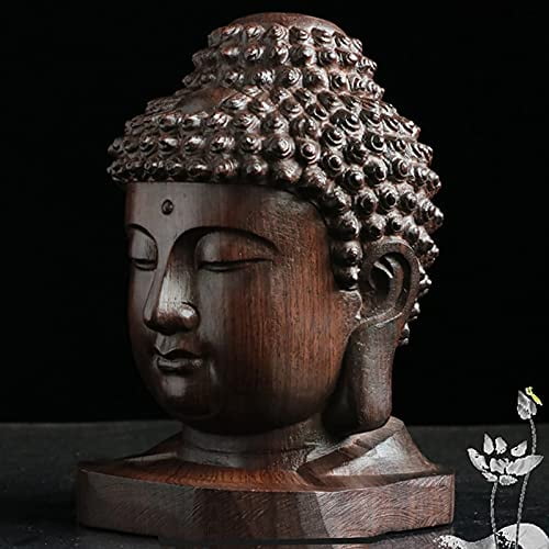 Statue Sculpture Home Decoration, Tabletop Zen Garden Buddha Head ...