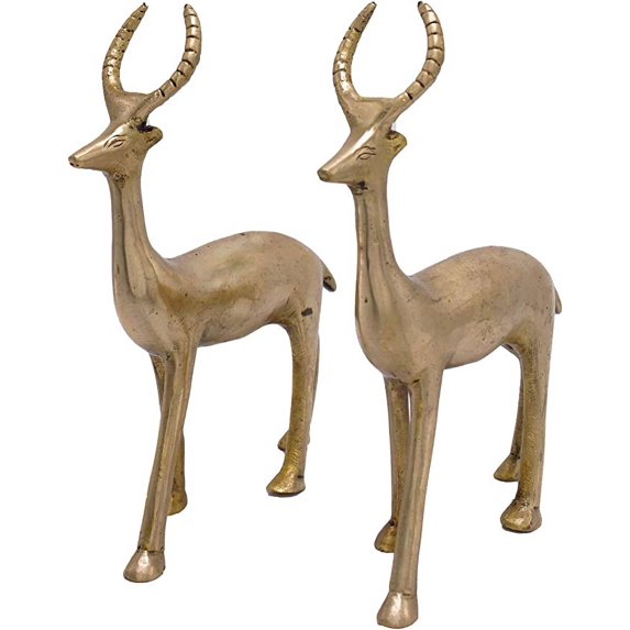 Statue Studio Sculpture Deer Brass Figurine Table Office Home Decor ...