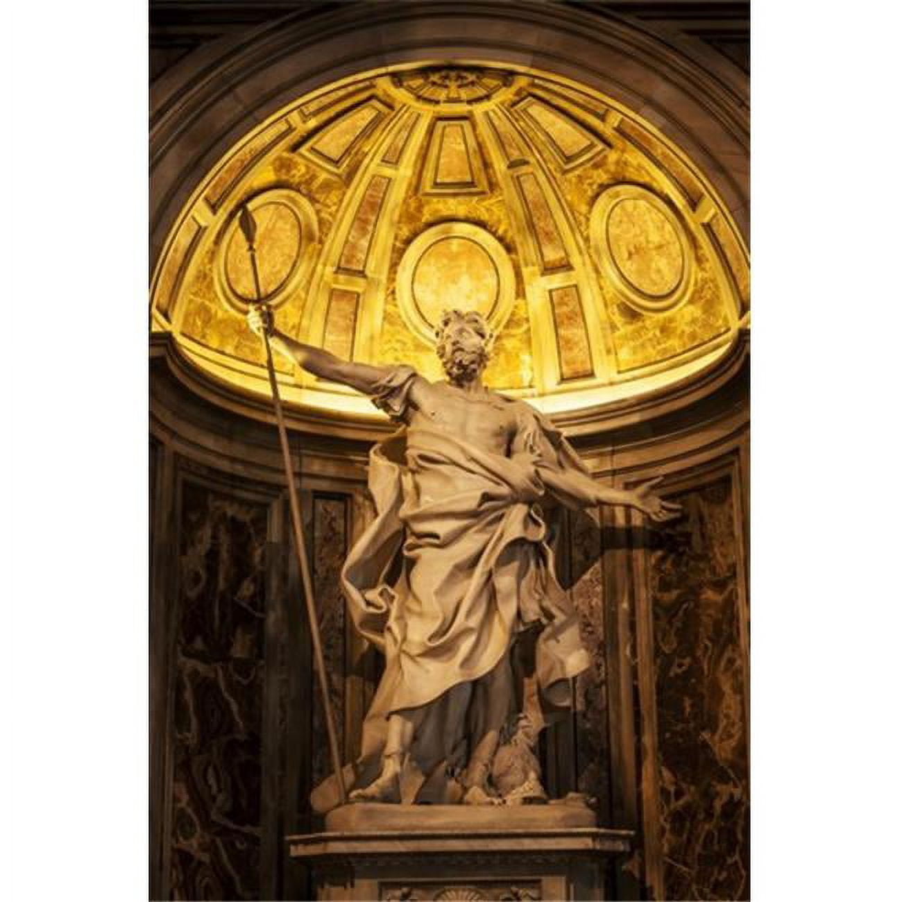 Statue in St. Peters Basilica - Rome Italy Poster Print by Reynold ...