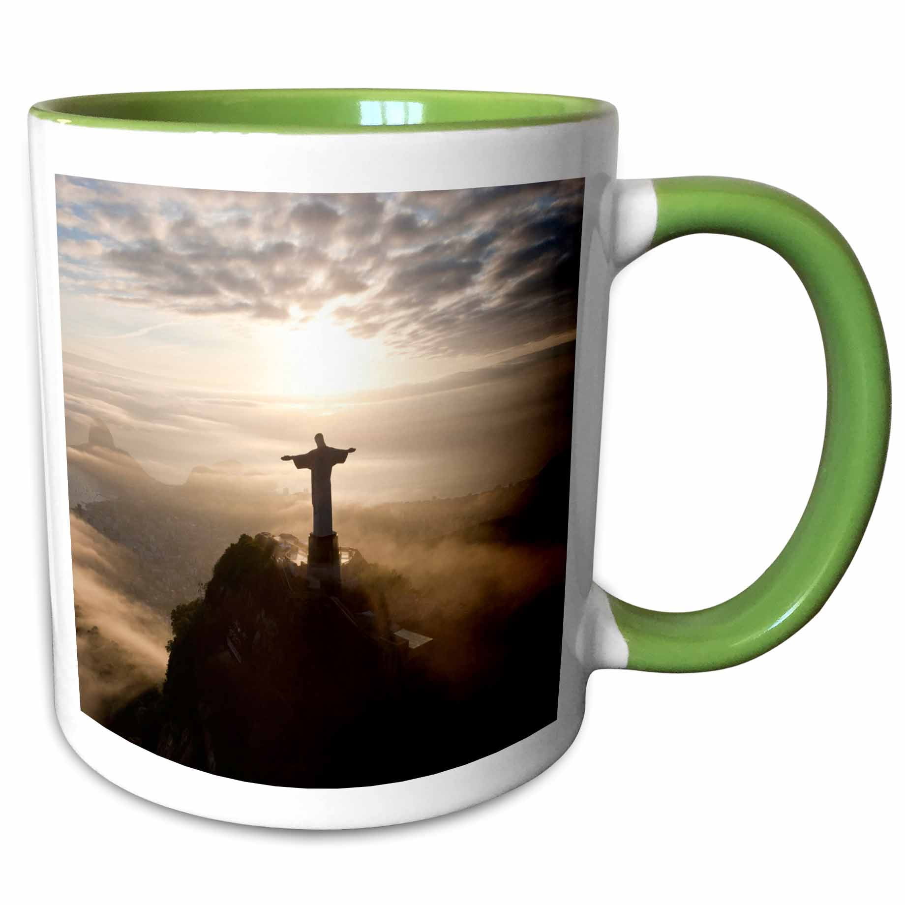 Statue of Christ The Redeemer, Rio de Janeiro, Brazil. 15oz Two-Tone ...