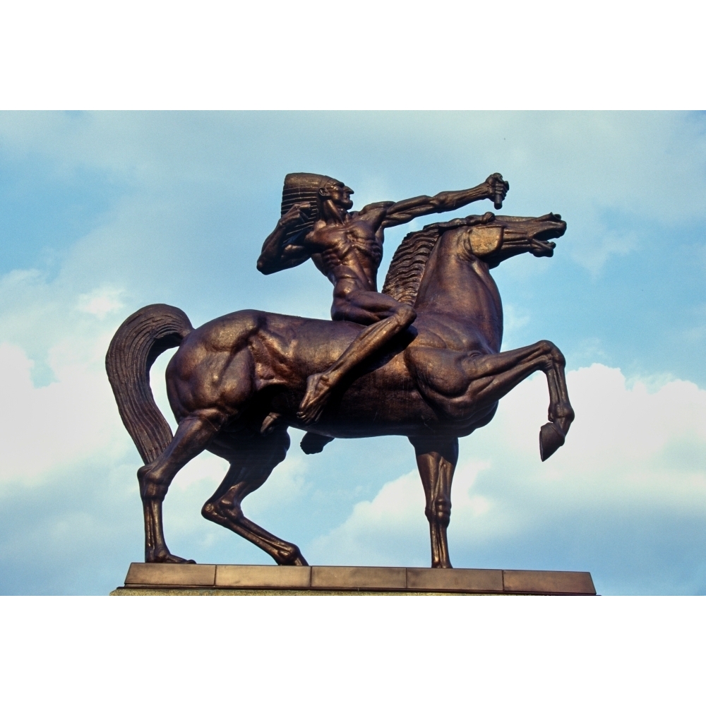 Statue of Indian on Horse Grant Park Chicago Illinois Poster Print by ...