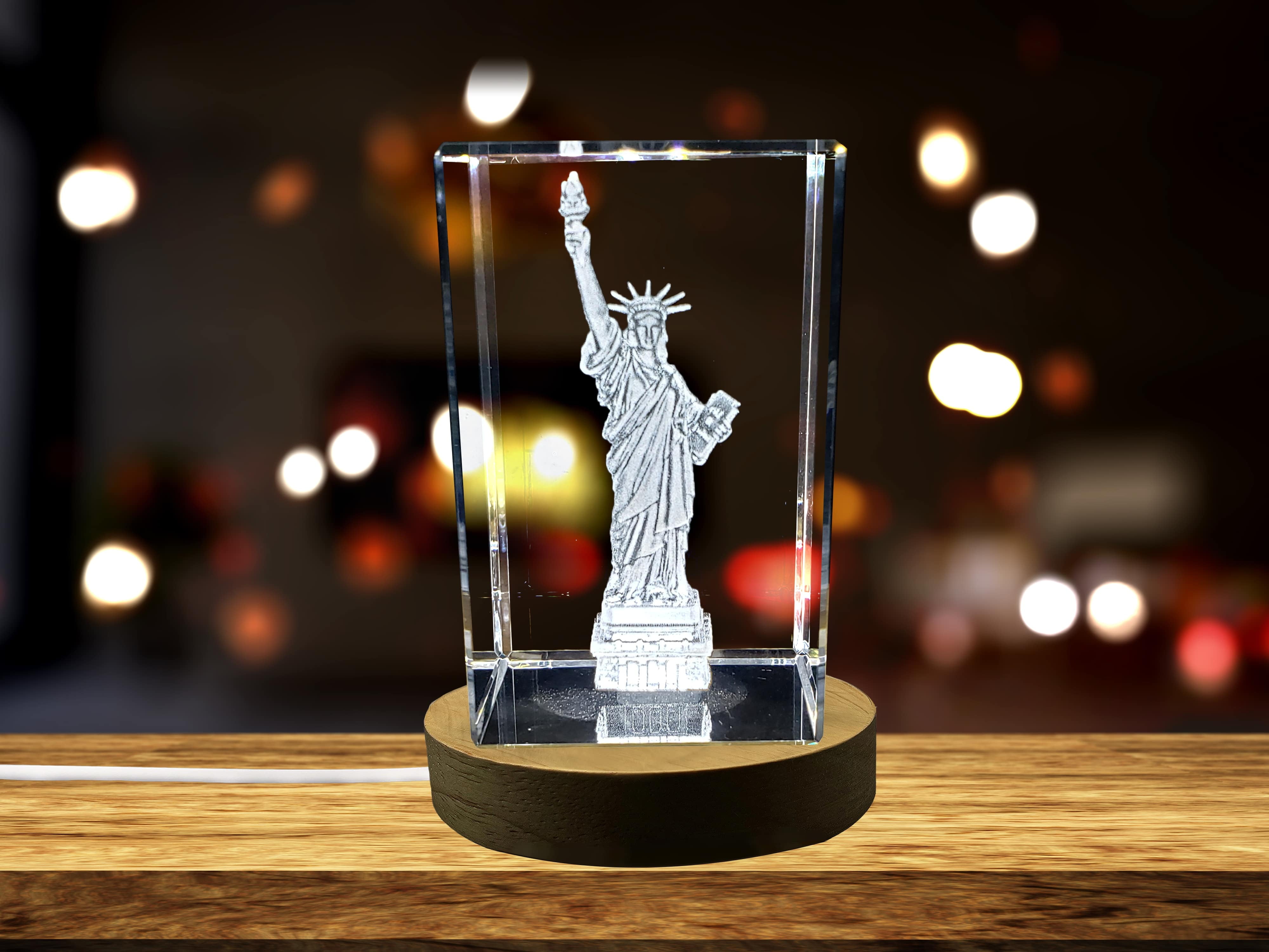 Statue of Liberty 3D Engraved Crystal Souvenir Keepsake - Walmart.com