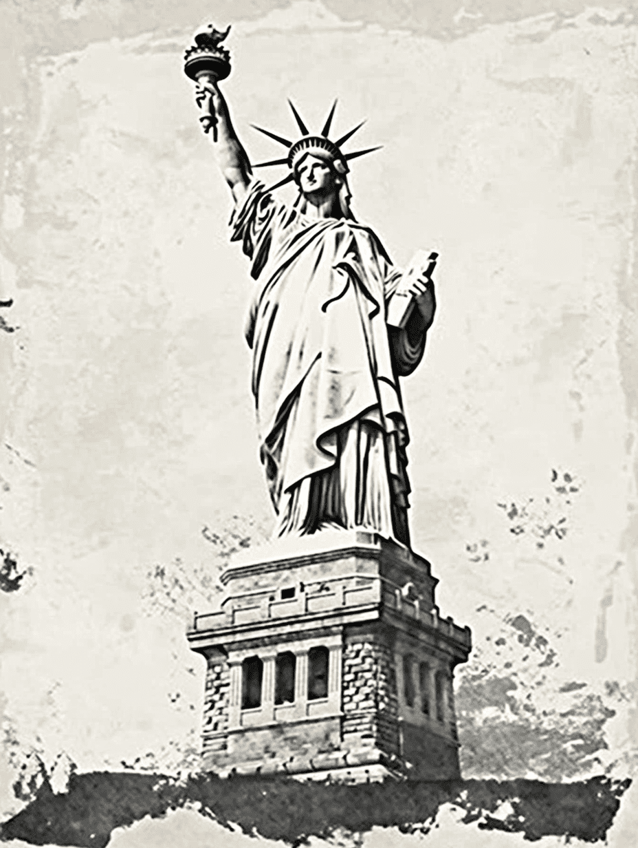 Statue of Liberty Canvas Wall Art，Perfect for Living Room， Bedroom ...