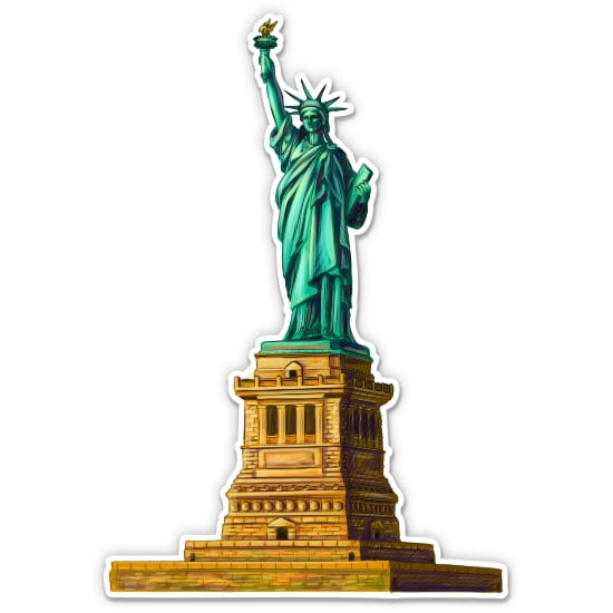 Statue of Liberty New York City NYC - 5" Vinyl Sticker - For Car Laptop ...