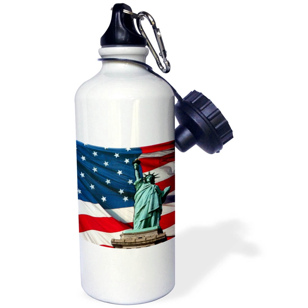 Statue of Liberty with Flag 21 oz Sports Water Bottle wb-37066-1 ...