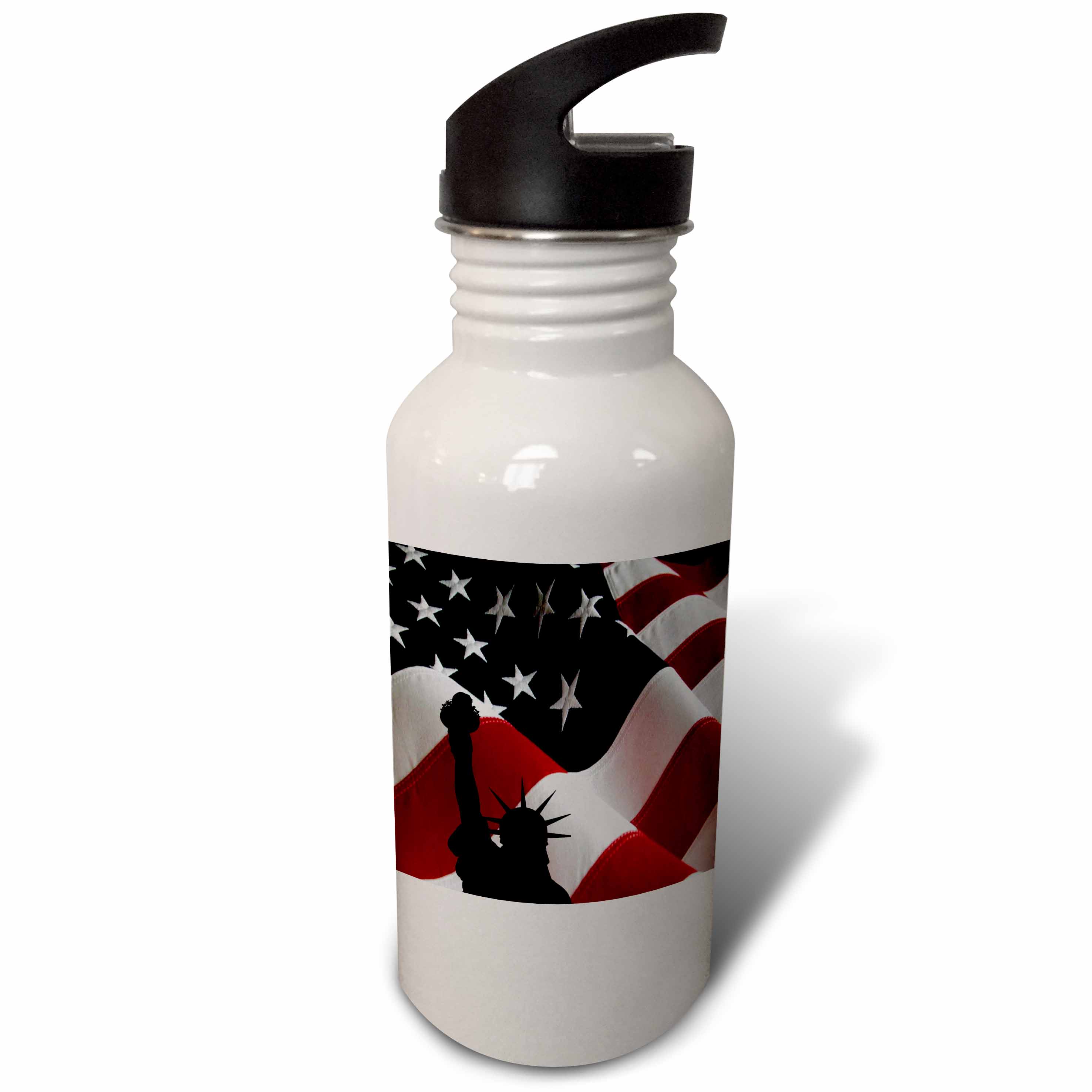 Statue of Liberty with Flag 21 oz Sports Water Bottle wb-77305-1 ...