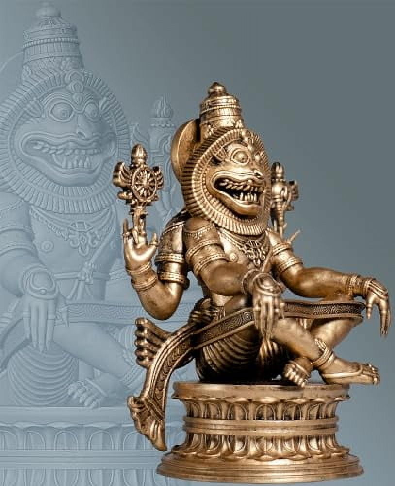 Statue of Lord Ugra Narasimha, a.k.a. Yoga Narasimha and Lakshmi ...