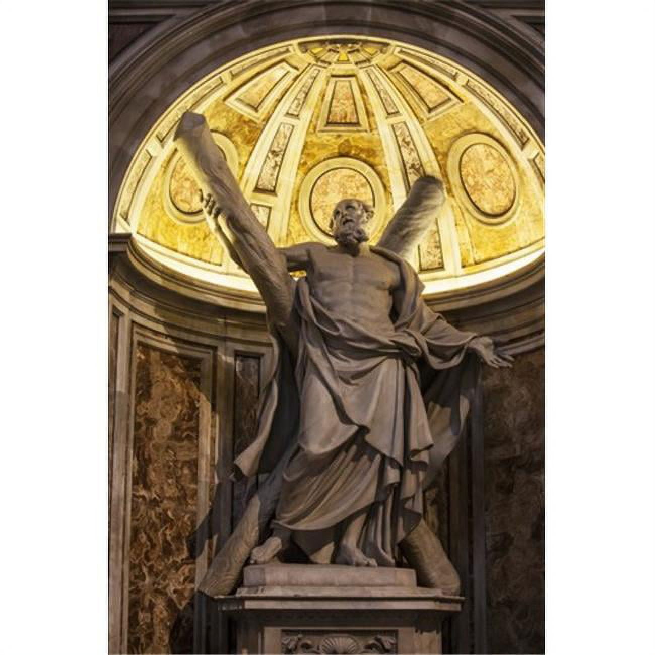Statue of Saint Andrew St. Peters Basilica; Rome Italy Poster Print ...