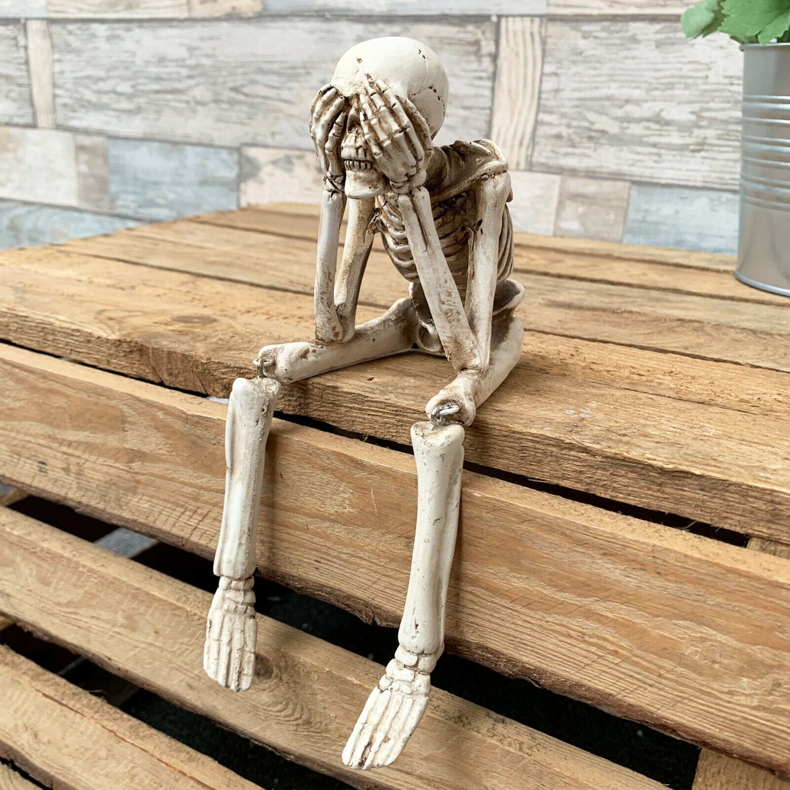 Statues Set Resin Skeleton Shelf Sitters Sitting Figurines For Home ...