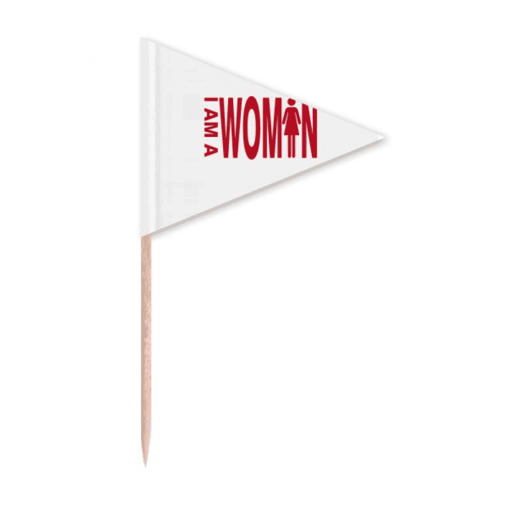 Status Status Status Women Gender Toothpick Triangle Cupcake Toppers ...
