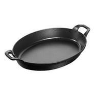 Lodge Cast Iron Baking Pan, Seasoned Casserole BW13C, Black with Dual ...
