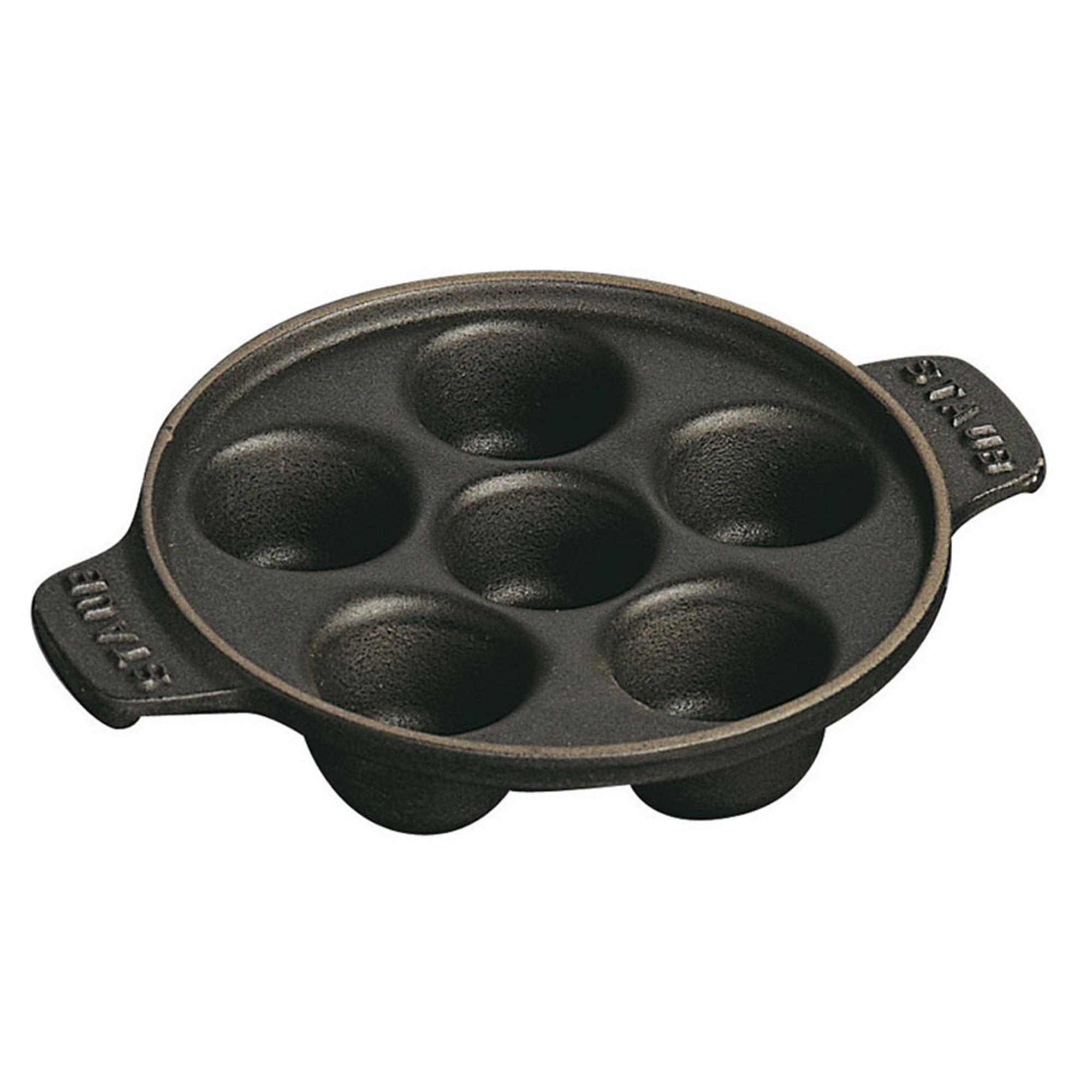 Staub Cast Iron 5.75" Escargot Dish with 6 holes - Matte Black ...